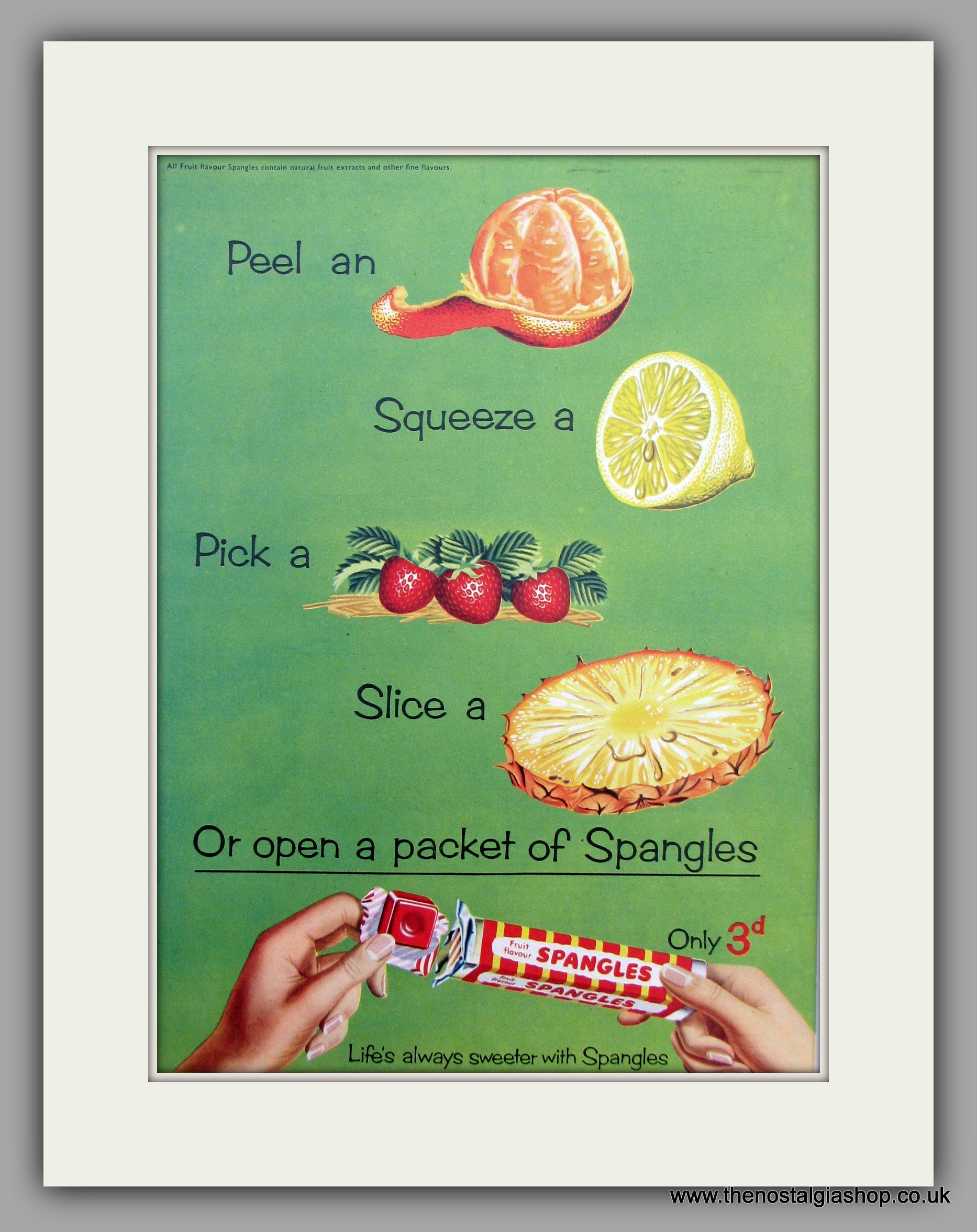 Spangles Fruit Sweets. Original Advert 1955 (ref AD9817) – The ...