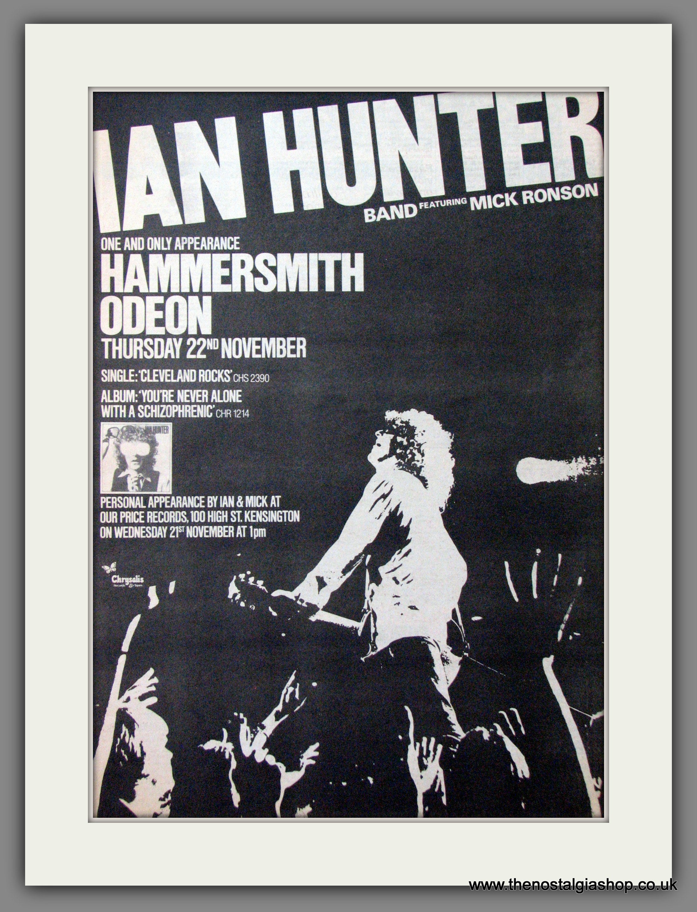 Ian Hunter, Mick Ronson at The Hammersmith Odeon. Original Advert 1979 ...