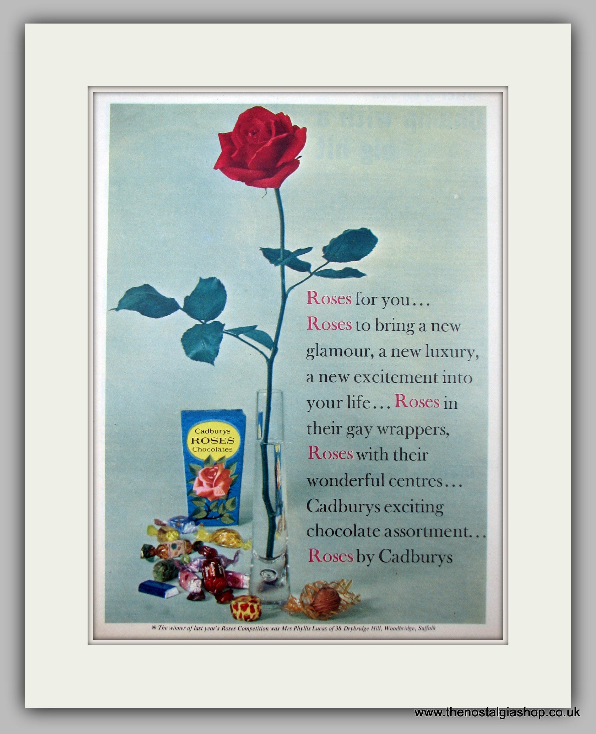 Cadburys Roses Chocolates. Original Advert 1961 (ref AD9942) – The ...
