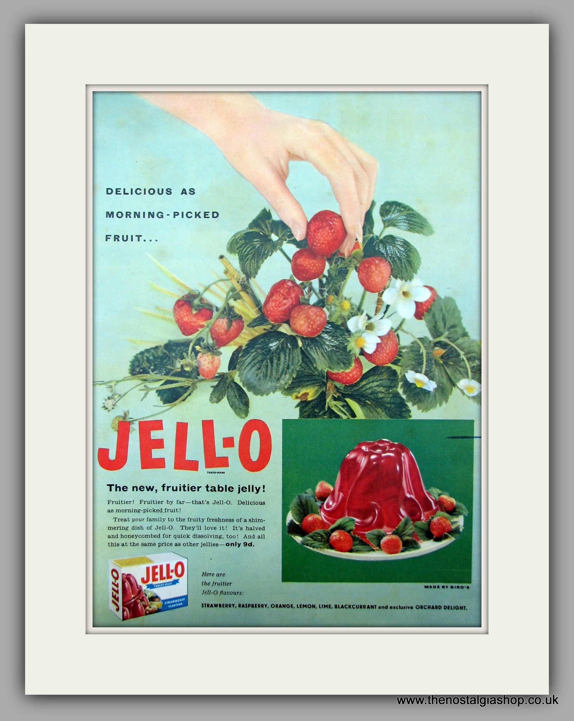 Jell-o Table Jelly. Original Advert 1955 (ref AD9991) – The Nostalgia Shop