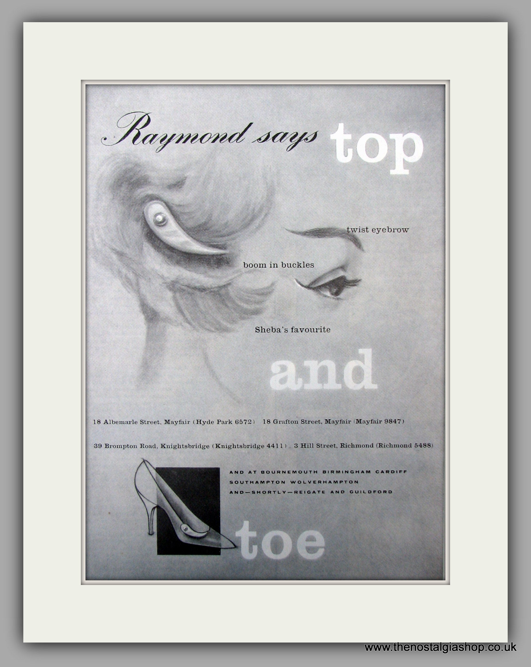 Raymond Shoes. Original advert 1960 (ref AD10079) – The Nostalgia Shop