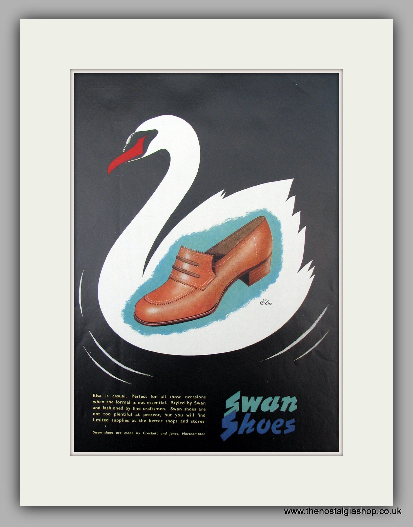 Swan Shoes. Original advert 1949 (ref AD10095) – The Nostalgia Shop
