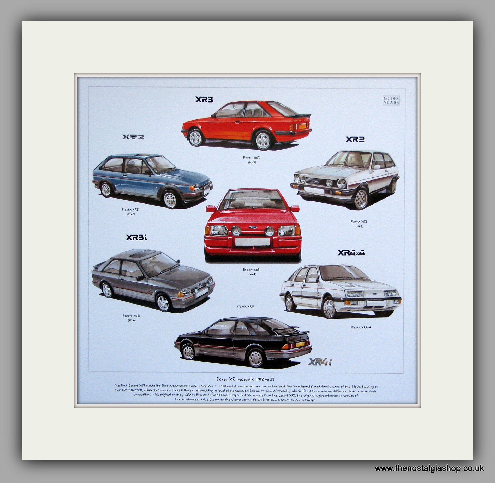 Ford XR Models 1980/89 Mounted Print – The Nostalgia Shop