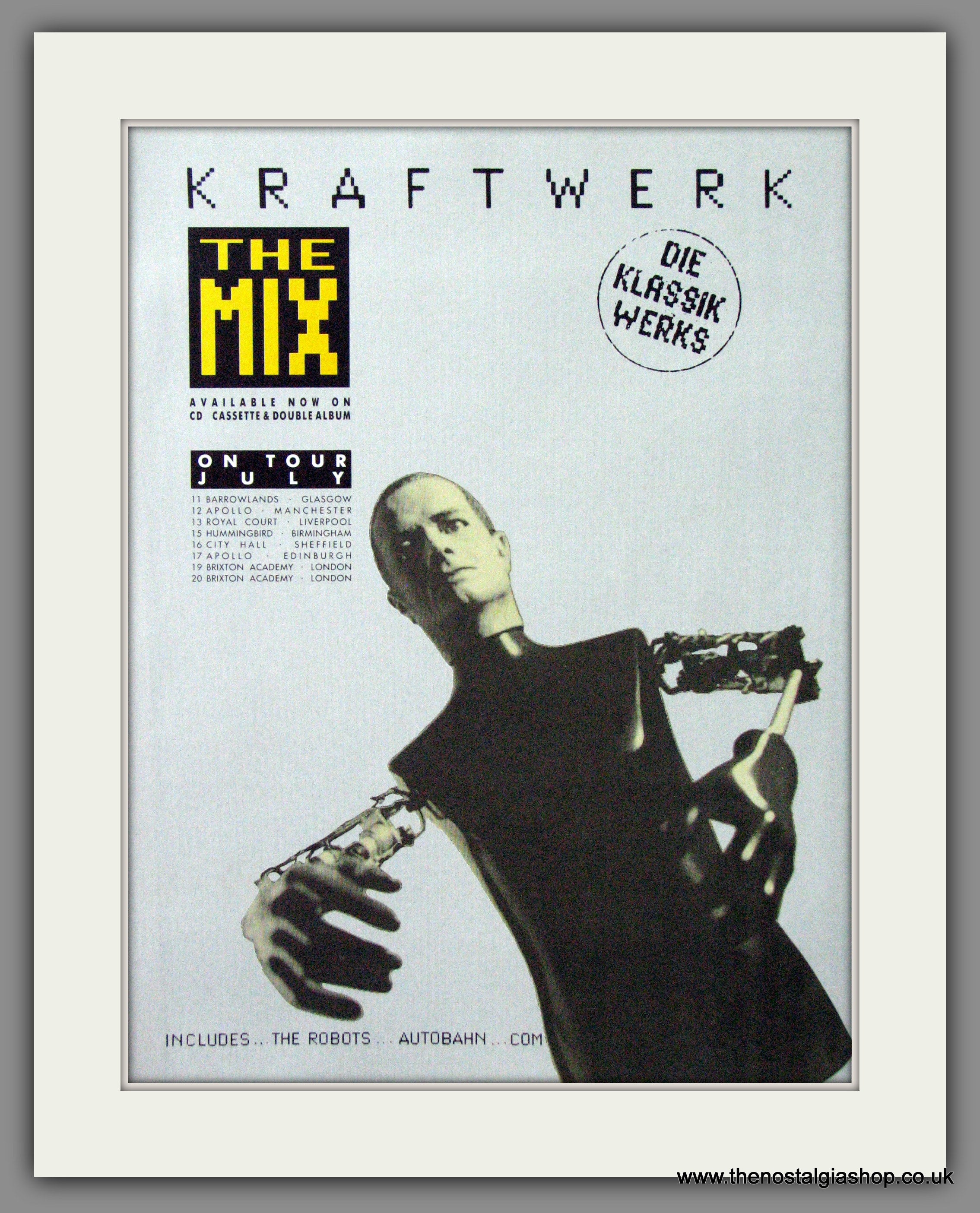 Kraftwerk. The Mix. UK Tour. 1991 Original Advert (ref AD55137) – The ...