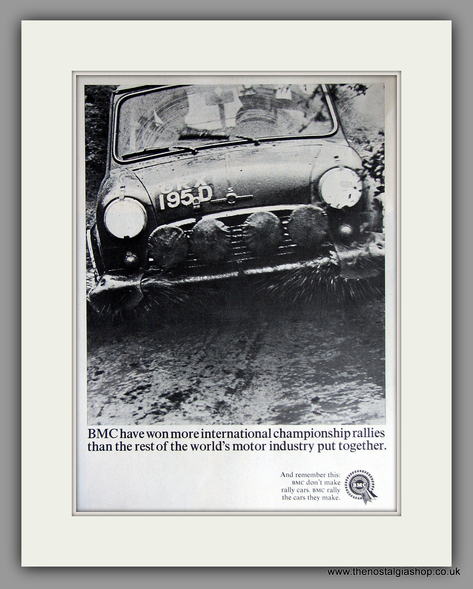 Mini Cooper S and BMC win Rallys 1967. Original Vintage Advert (ref AD ...