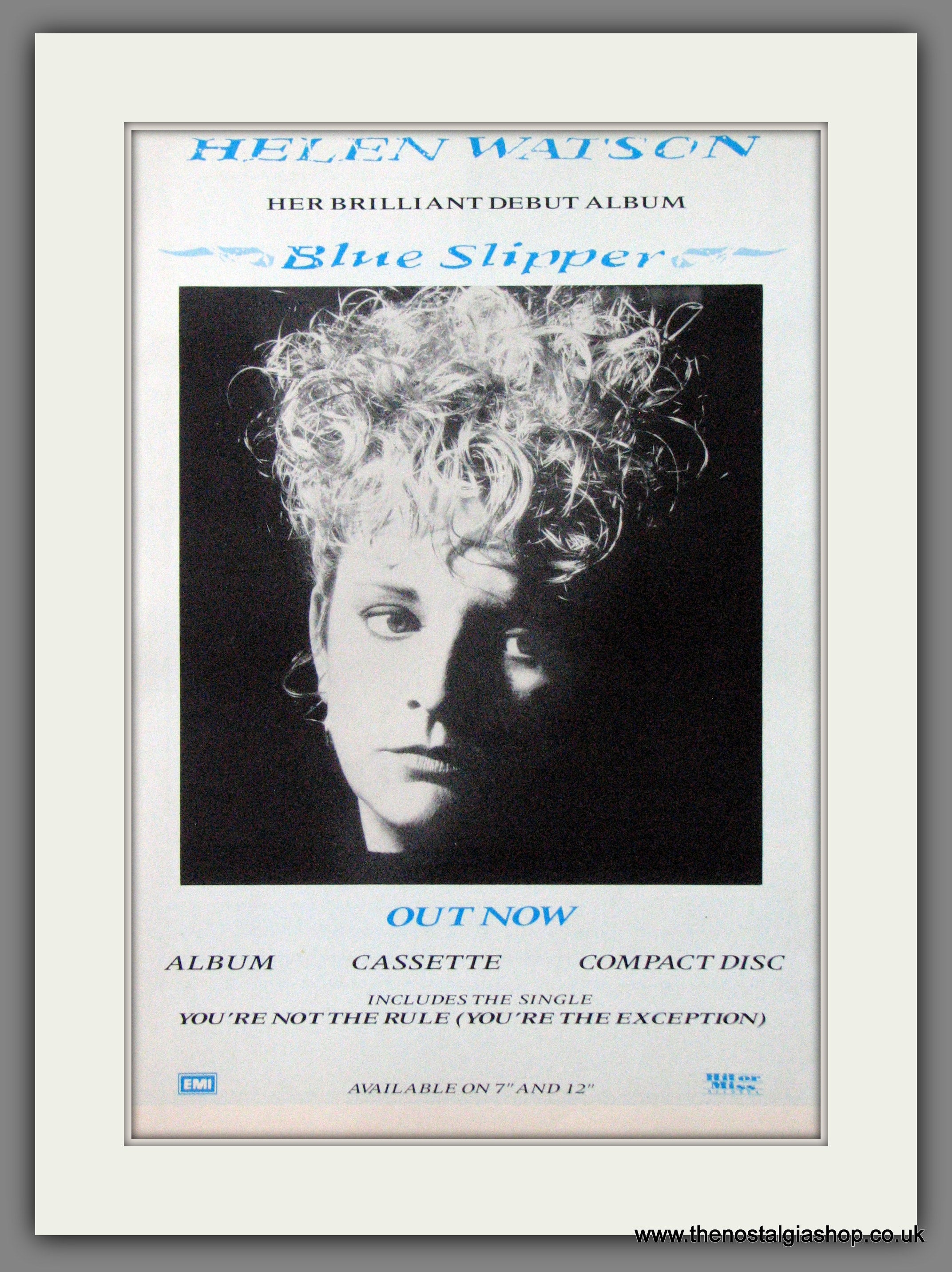 Helen Watson. Blue Slipper. Debut Album. 1987. Original Advert (ref AD ...