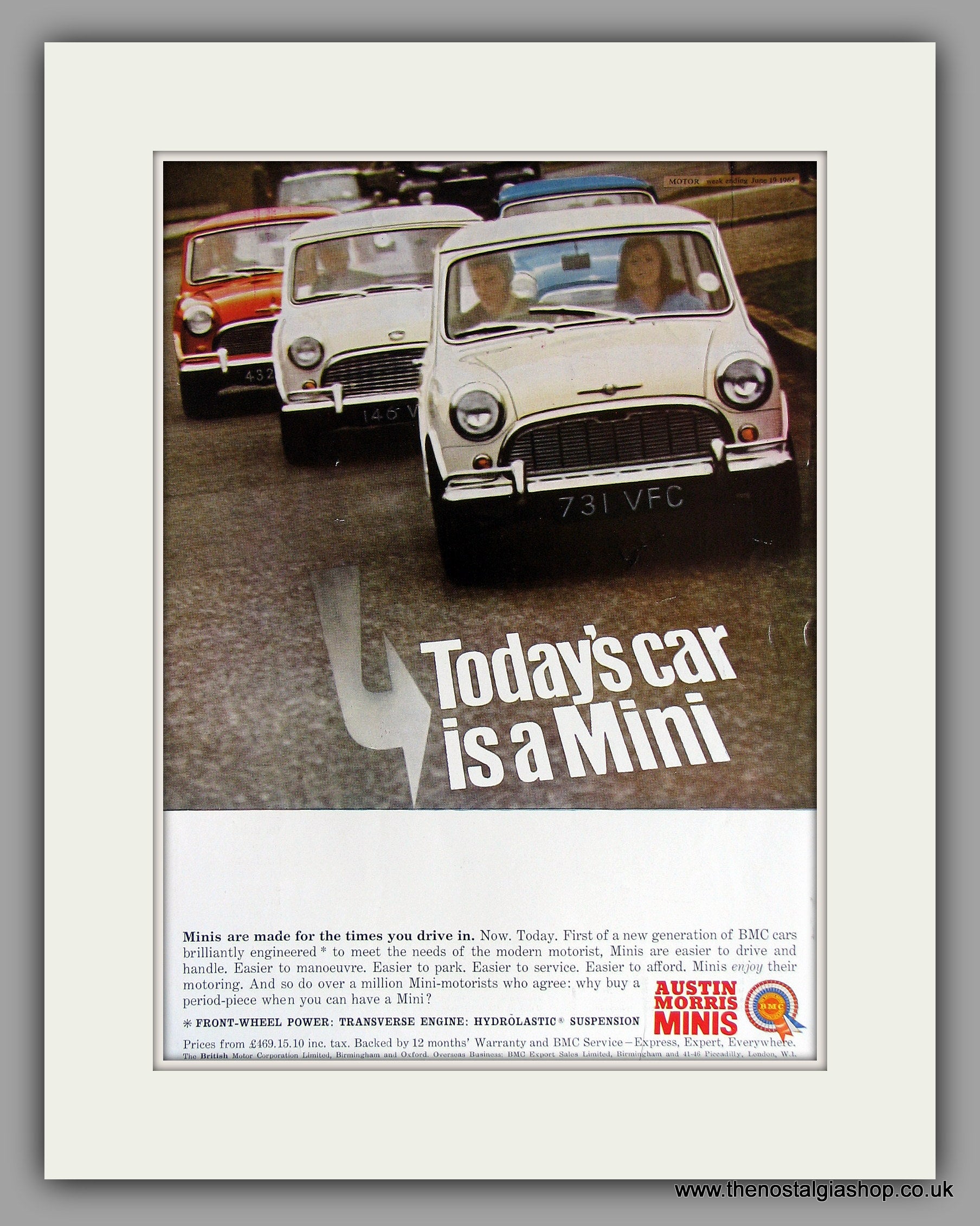Mini Austin Morris 1965. Original Vintage Advert (ref AD7878) – The ...
