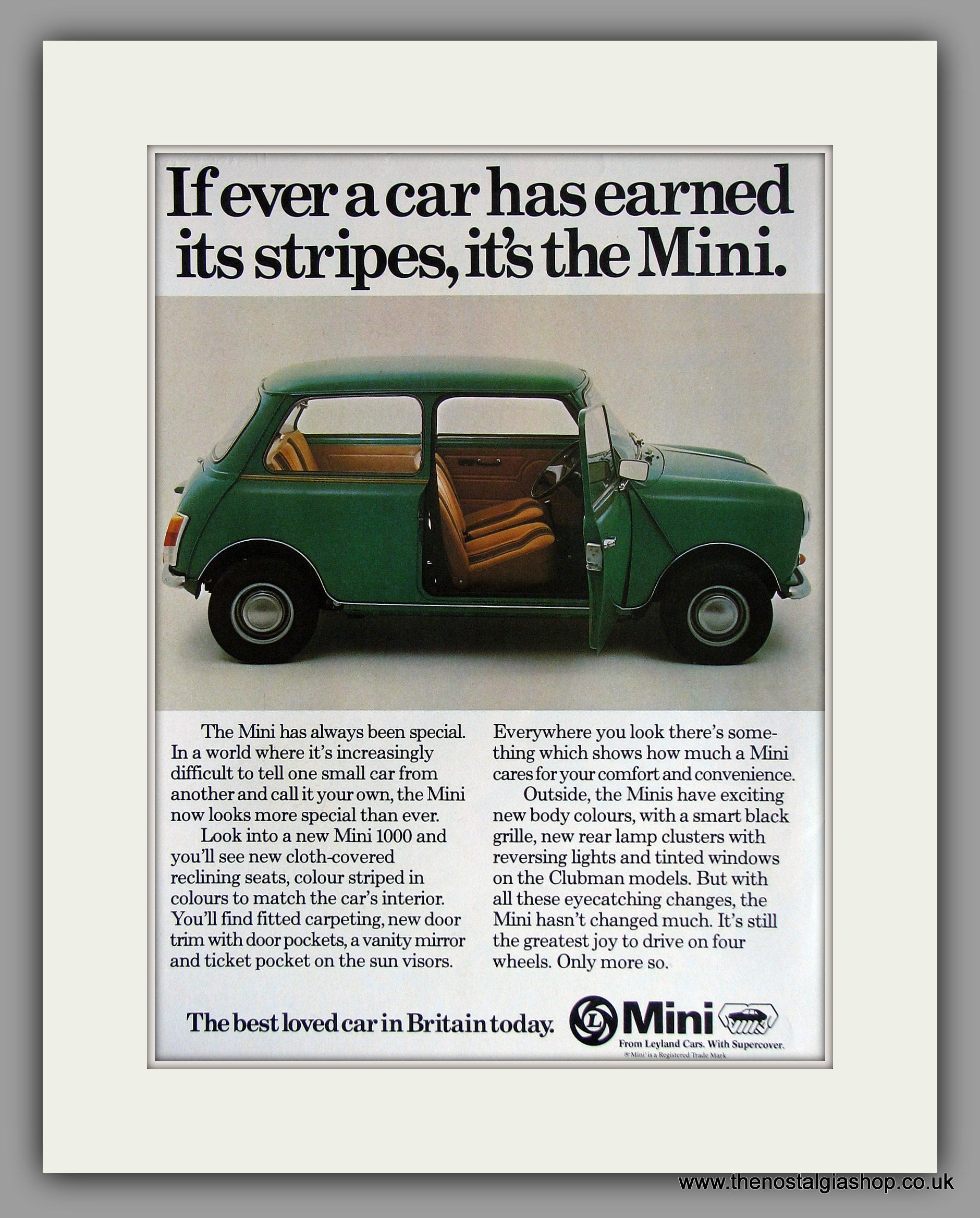 Mini 1000 1978. Original Vintage Advert (ref AD7888) – The Nostalgia Shop