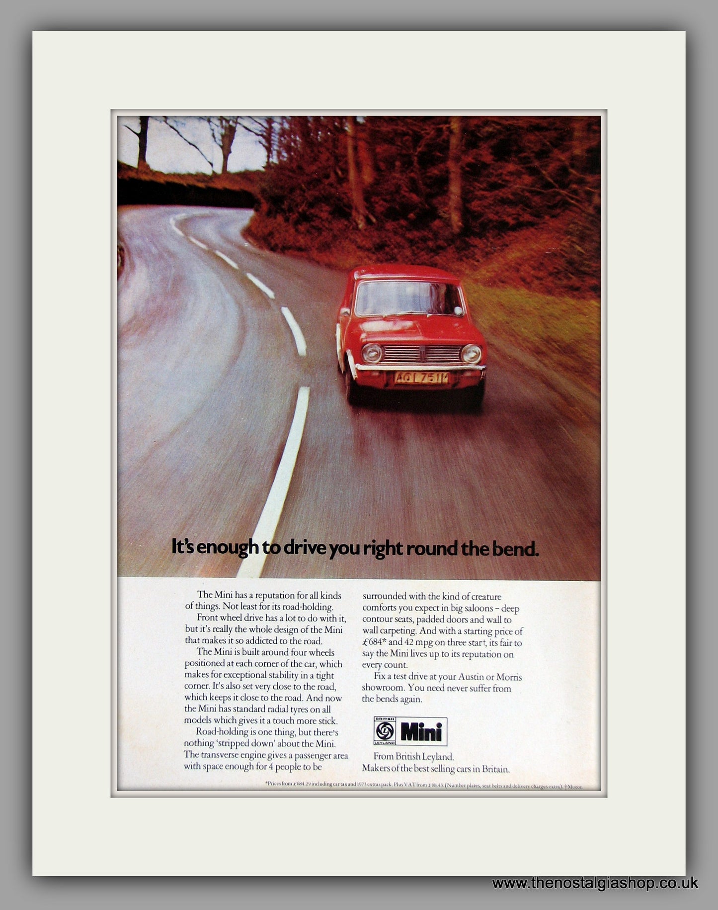 Mini 1973. Original Vintage Advert (ref AD7890) – The Nostalgia Shop