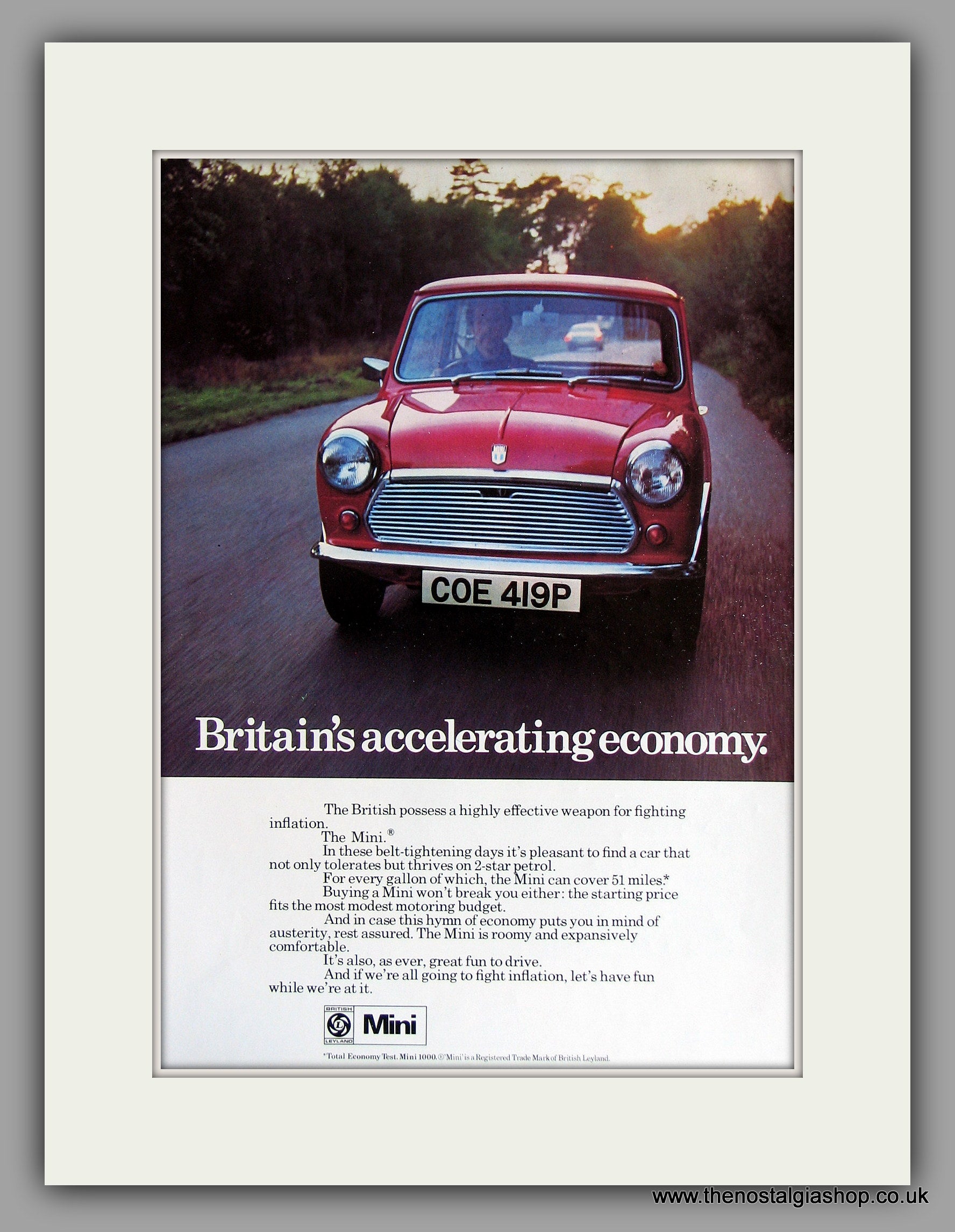 Mini 1975. Original Vintage Advert (ref AD7895) – The Nostalgia Shop