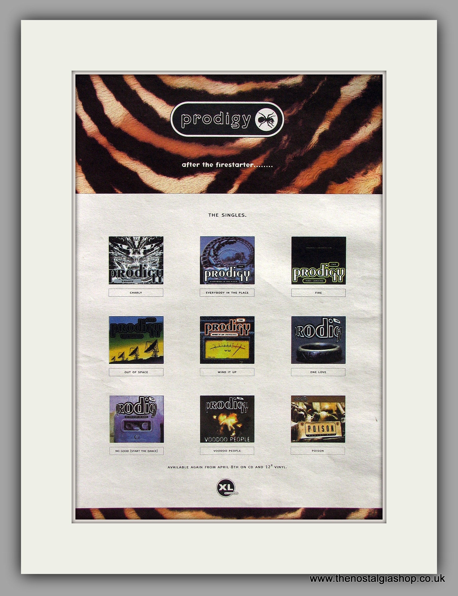 Prodigy, The Singles. Original Vintage Advert 1996 (ref AD10303) – The ...
