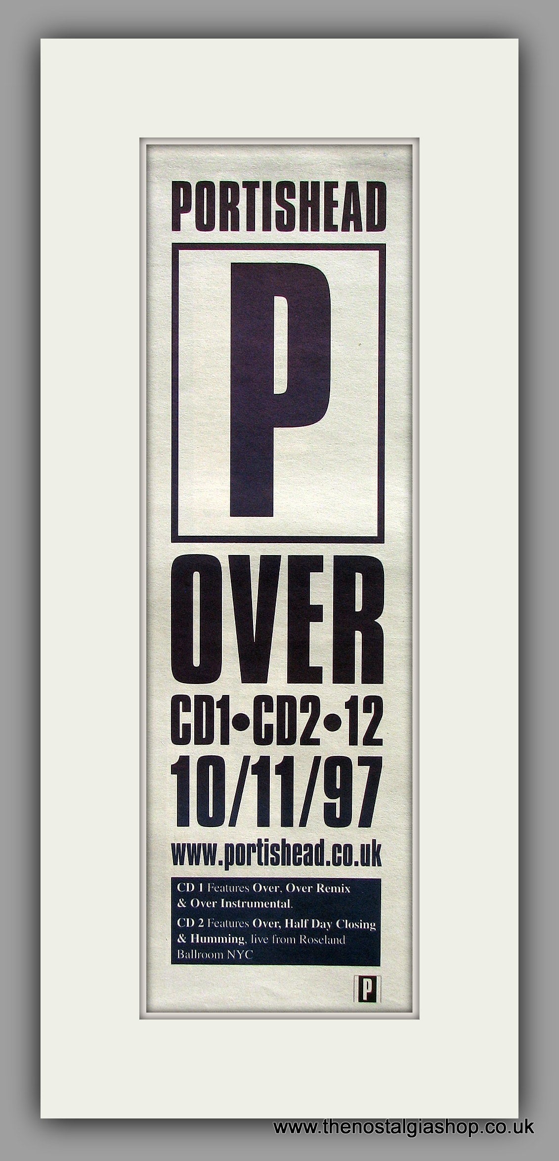 Portishead. P. Over. Original Vintage Advert 1997 (ref AD10305) – The ...