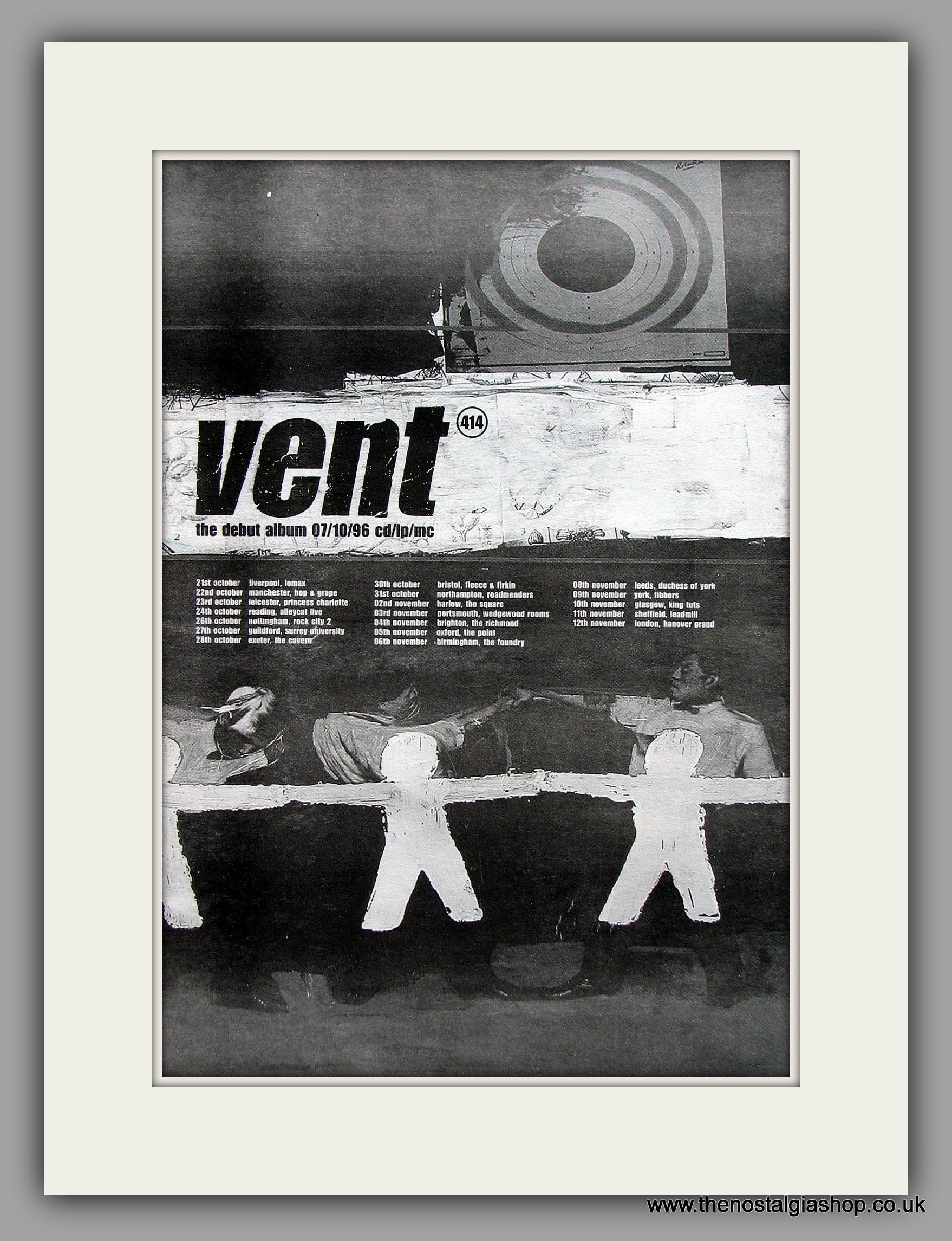 Vent. Debut Album and UK Tour. Original Vintage Advert 1996 (ref AD103 ...