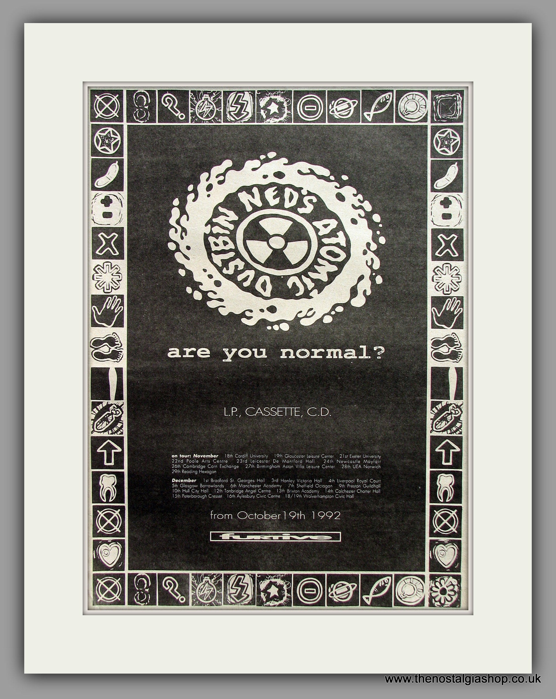 Ned's Atomic Dustbin. Are You Normal. Original Vintage Advert 1992 (re ...
