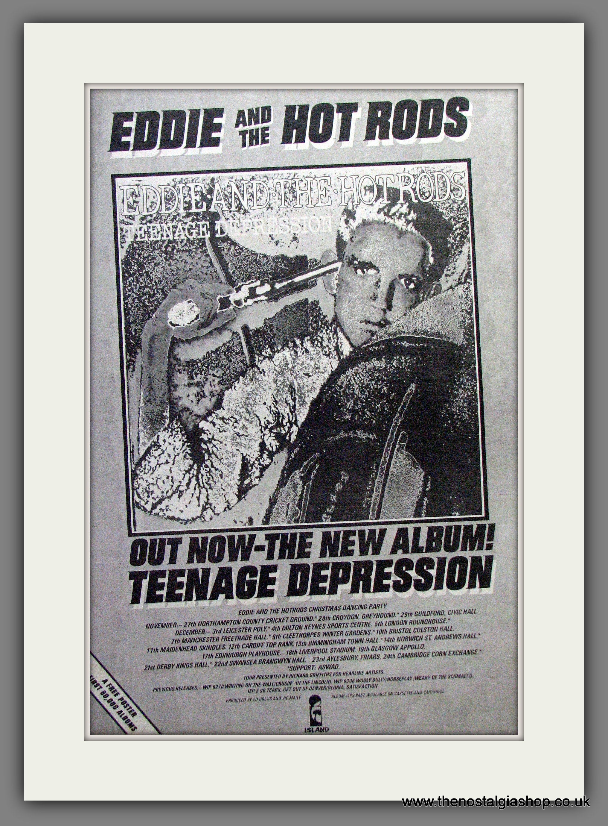 Eddie & The Hot Rods Teenage Depression. Original Advert 1976 (ref AD1 ...