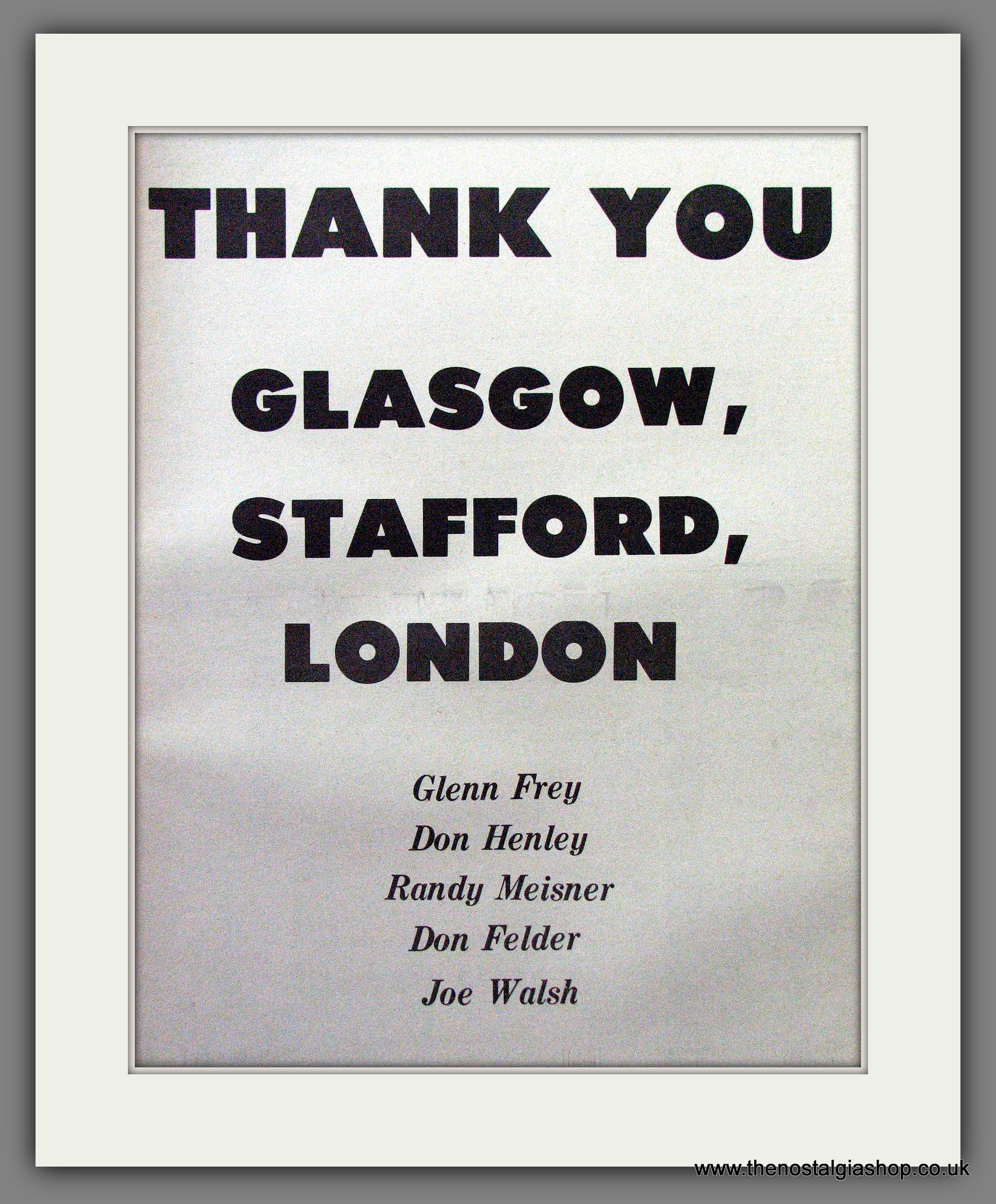 Eagles Thank You. Original Advert 1977 (ref AD12900) – The Nostalgia Shop