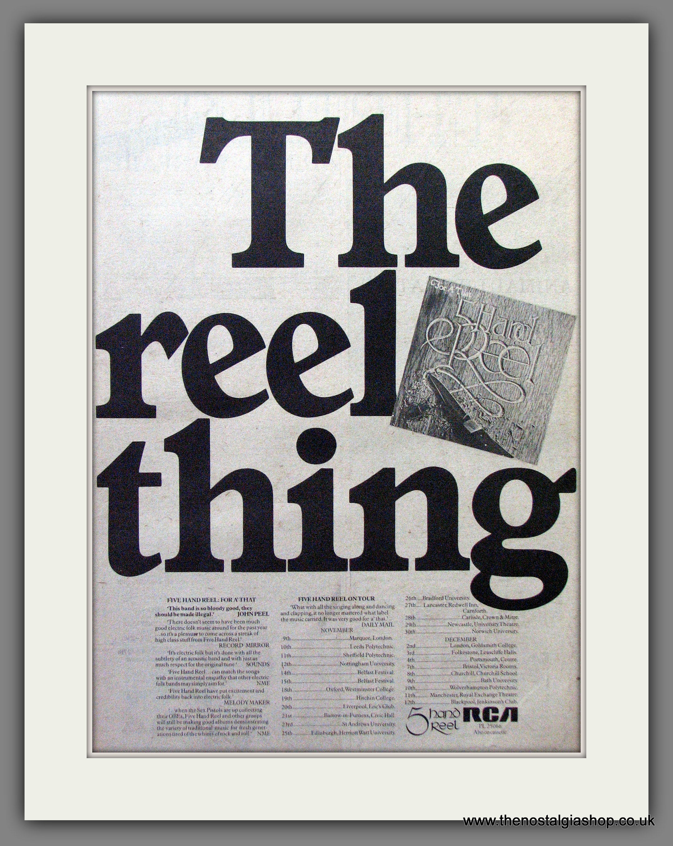 Five Hand Reel For A' That. Original Advert 1977 (ref AD13017) – The ...