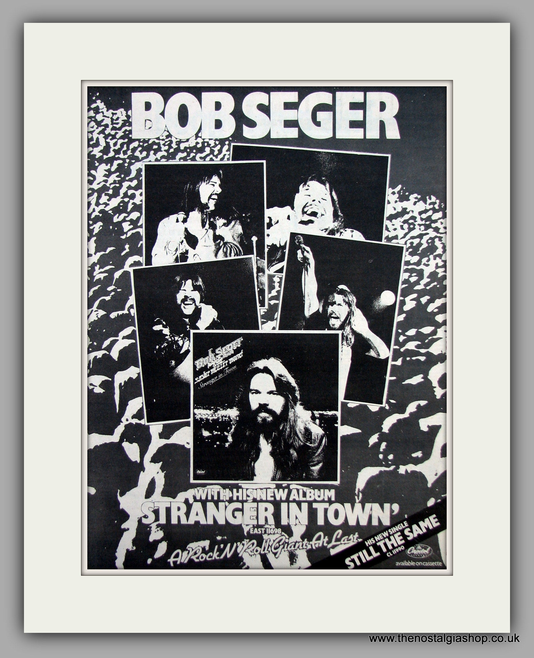 Bob Seger-Stranger In Town. Original Vintage Advert 1978 (ref AD10501 ...