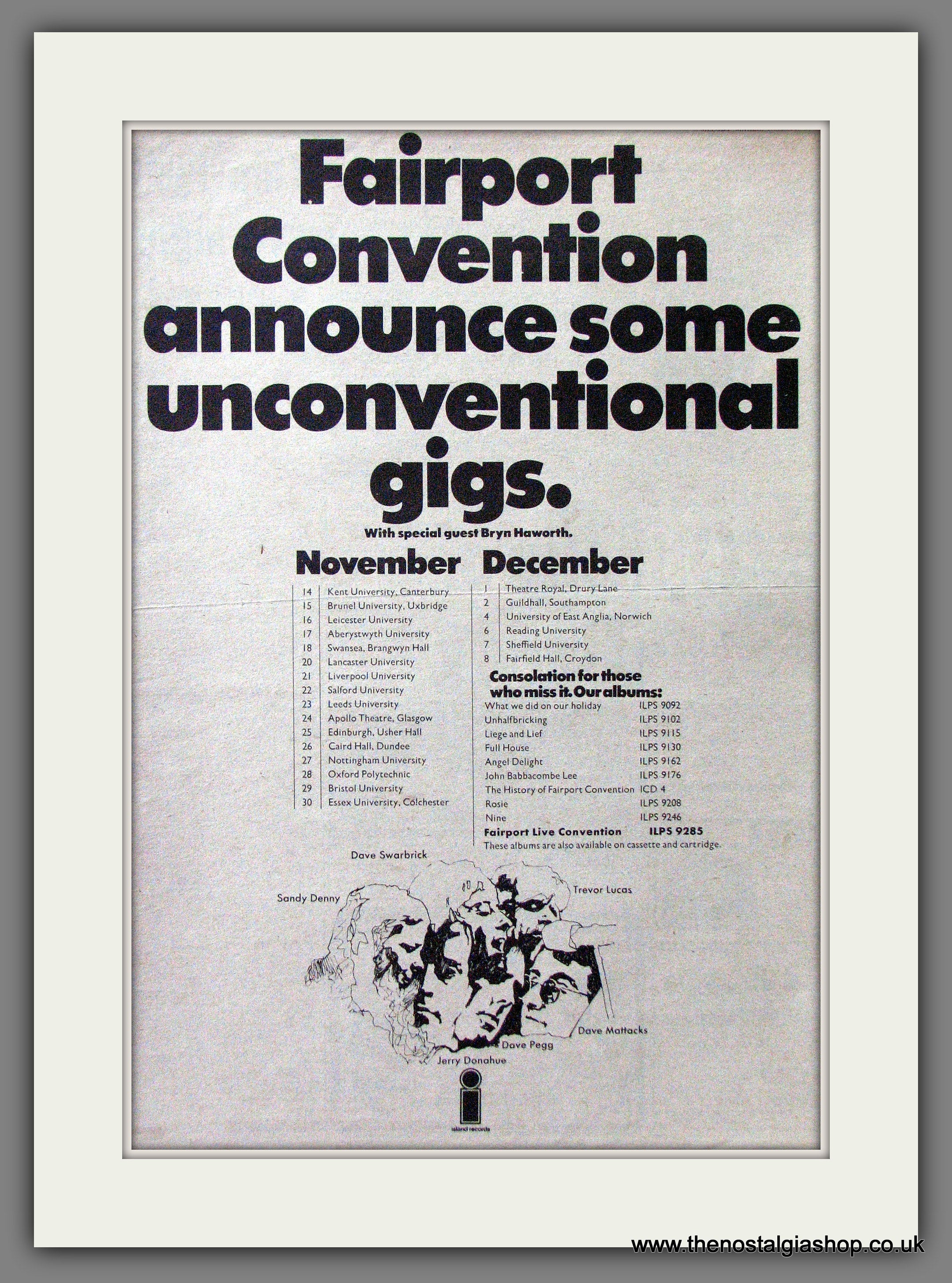 Fairport Convention Gig Dates. Original Advert 1974 (ref AD13070) – The ...