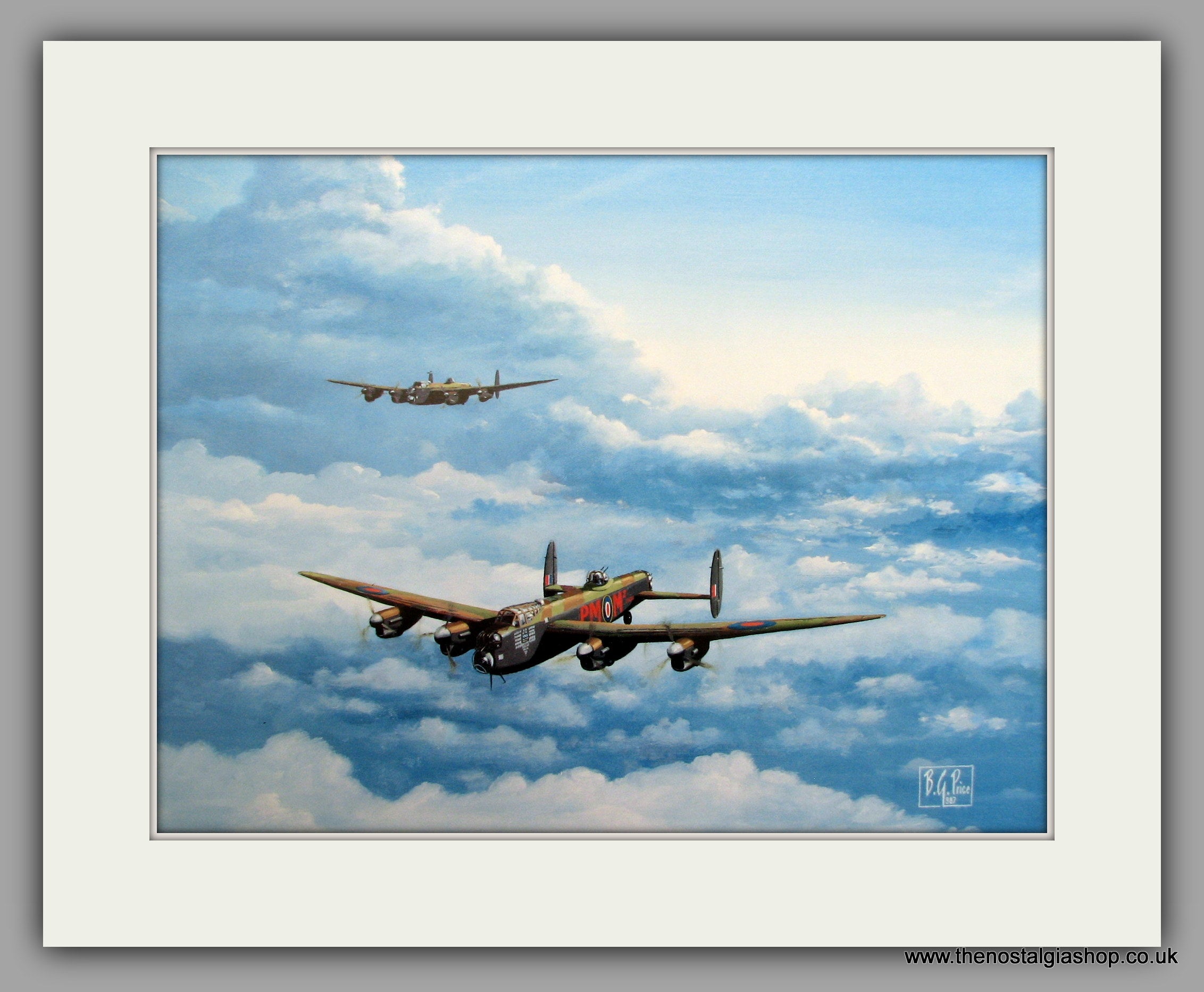 Lancasters. Mounted Aircraft print (Ref N21) – The Nostalgia Shop