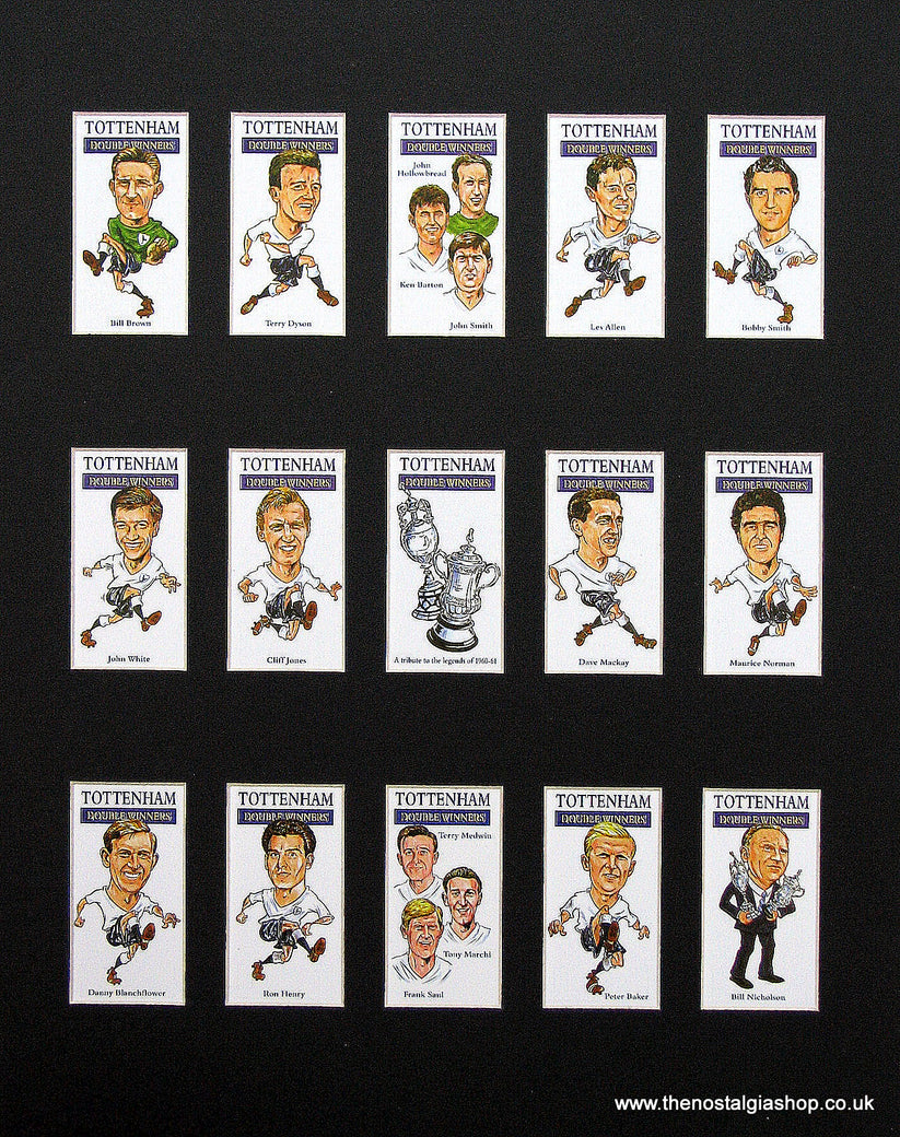 Tottenham Hotspur. Spurs Double Winners 1961. Mounted Football Card Se ...