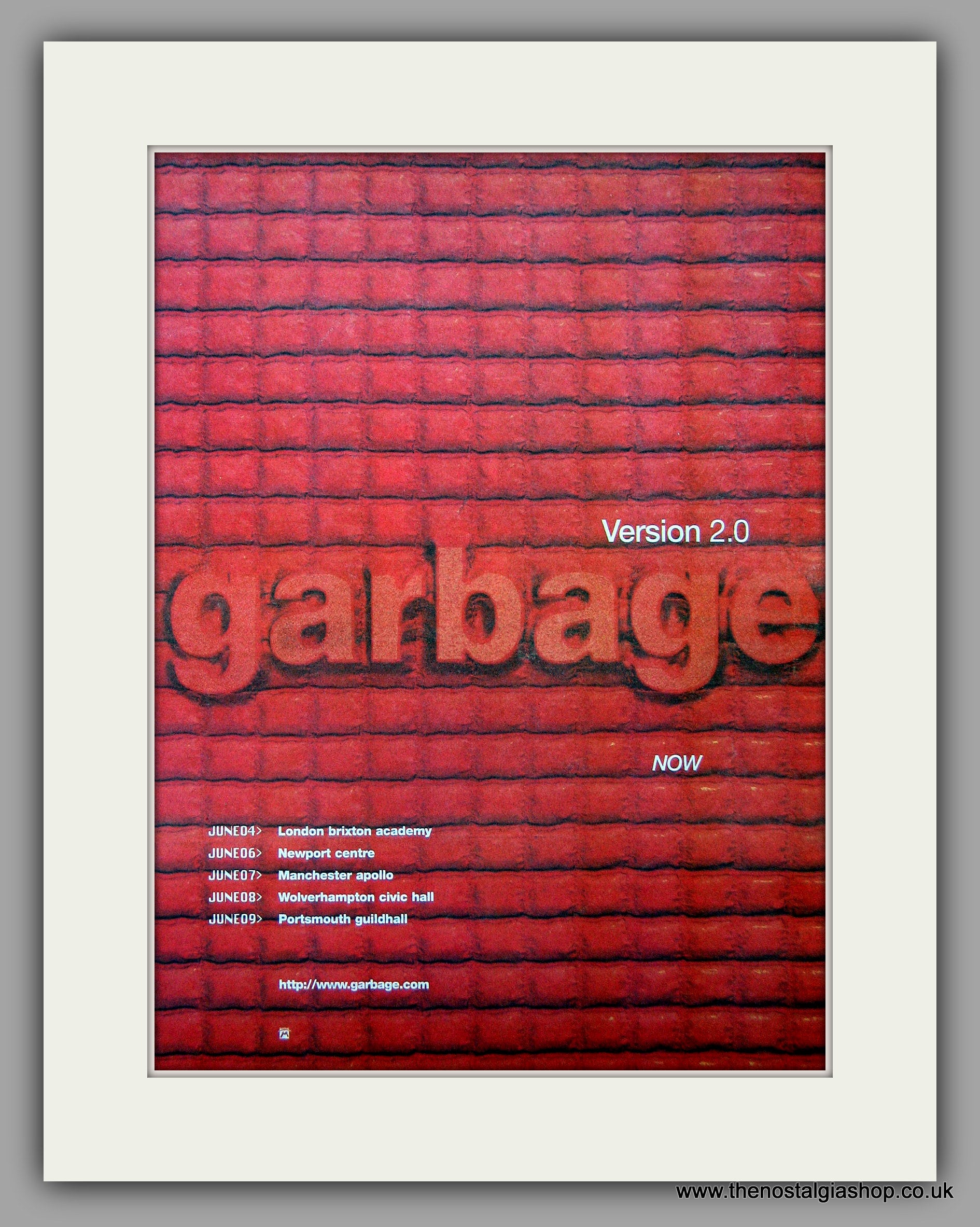 Garbage - Tour Dates. Original Vintage Advert 1998 (ref AD10786) – The ...