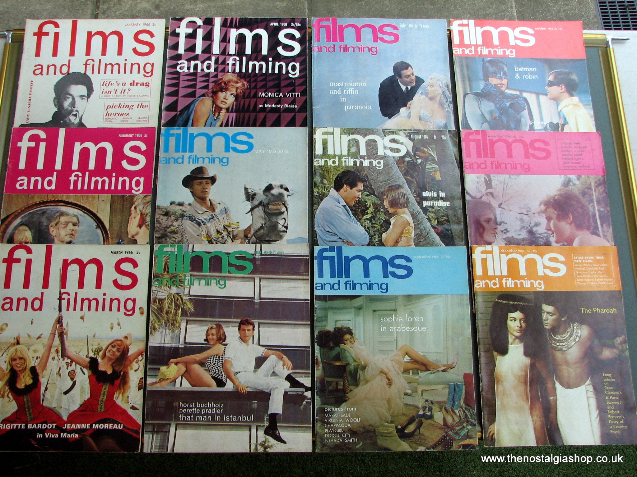 Films And Filming Magazines 1966. Full year 12 issues. (MC100) – The ...