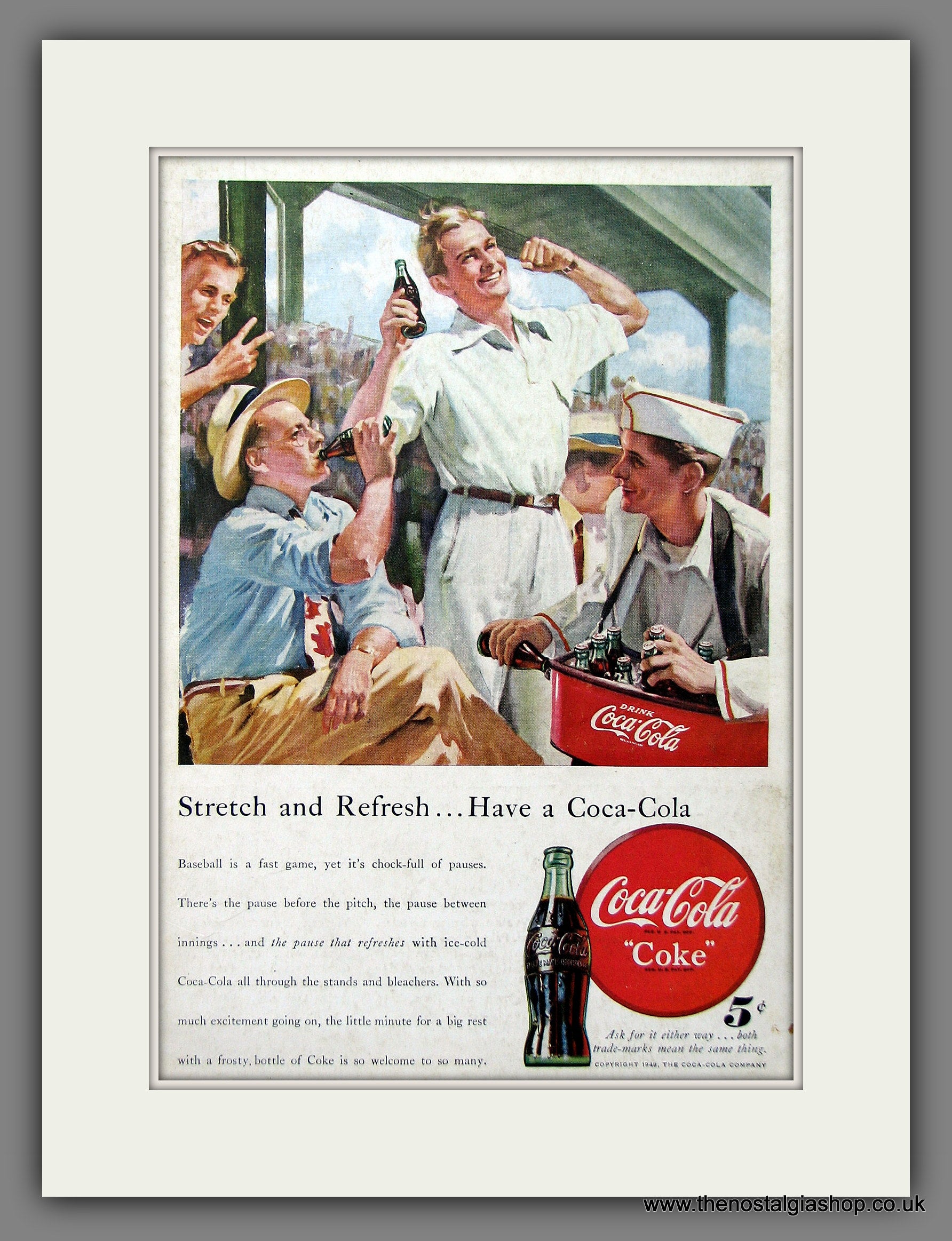 Coca-Cola Original Advert 1948 (ref AD55393) – The Nostalgia Shop