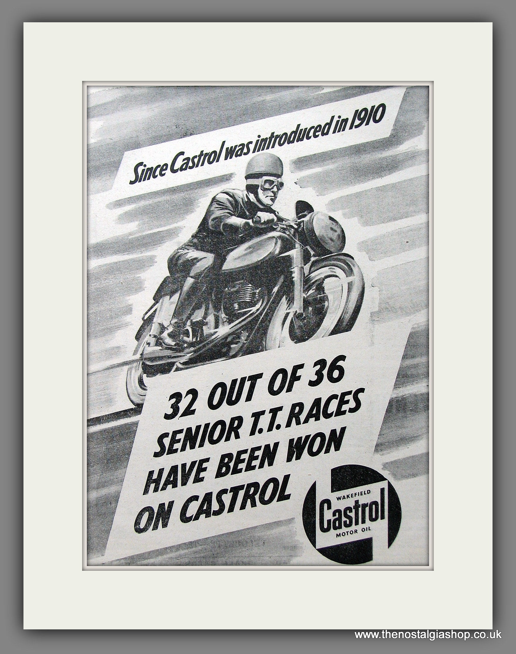 Castrol Motor Oil. Winning The T.T. Original advert 1958 (ref AD55380 ...