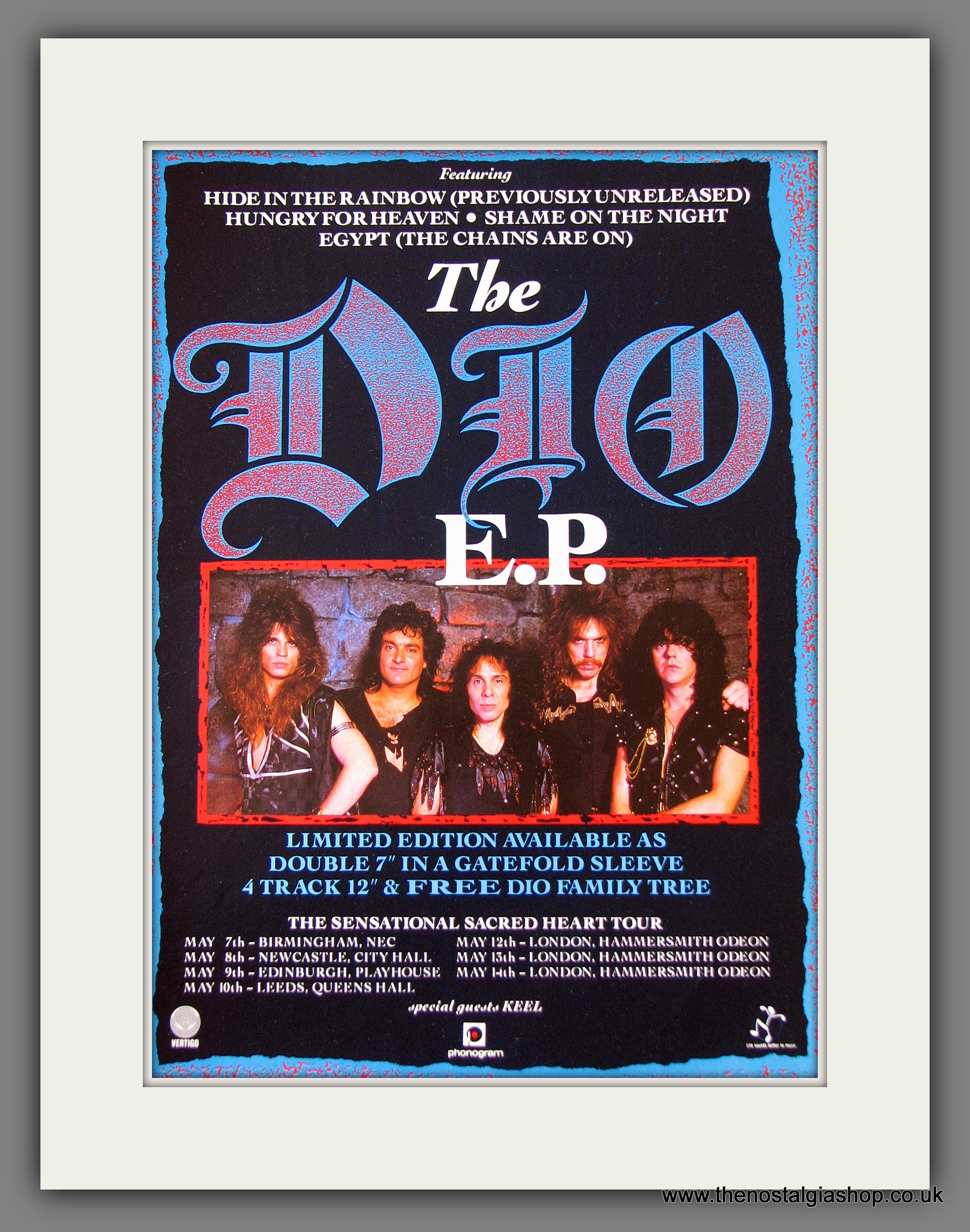 Dio. The Dio EP and Sacred Heart Tour. 1986 Original Advert (ref AD556 ...