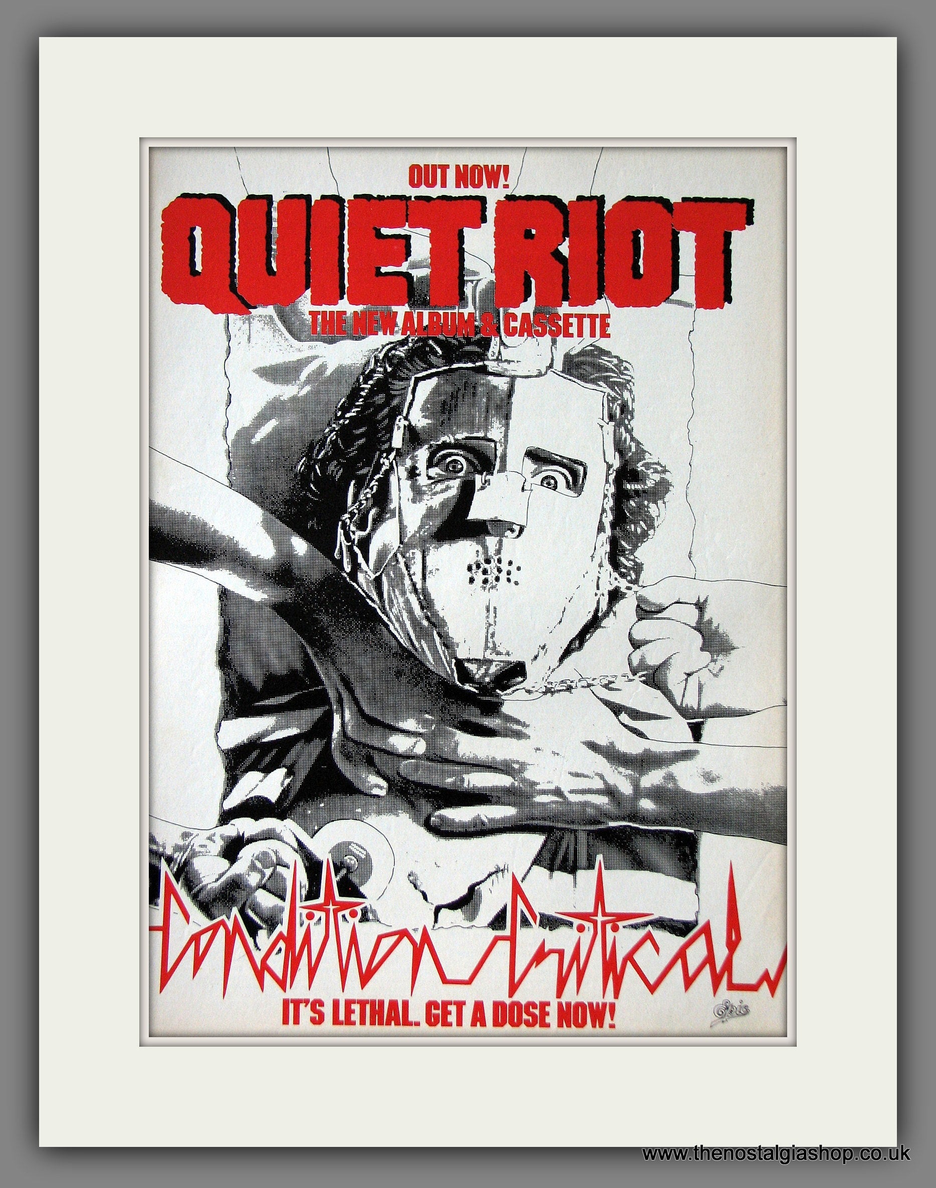 Quiet Riot. Condition Critical. 1984 Large Original Advert (ref AD1529 ...