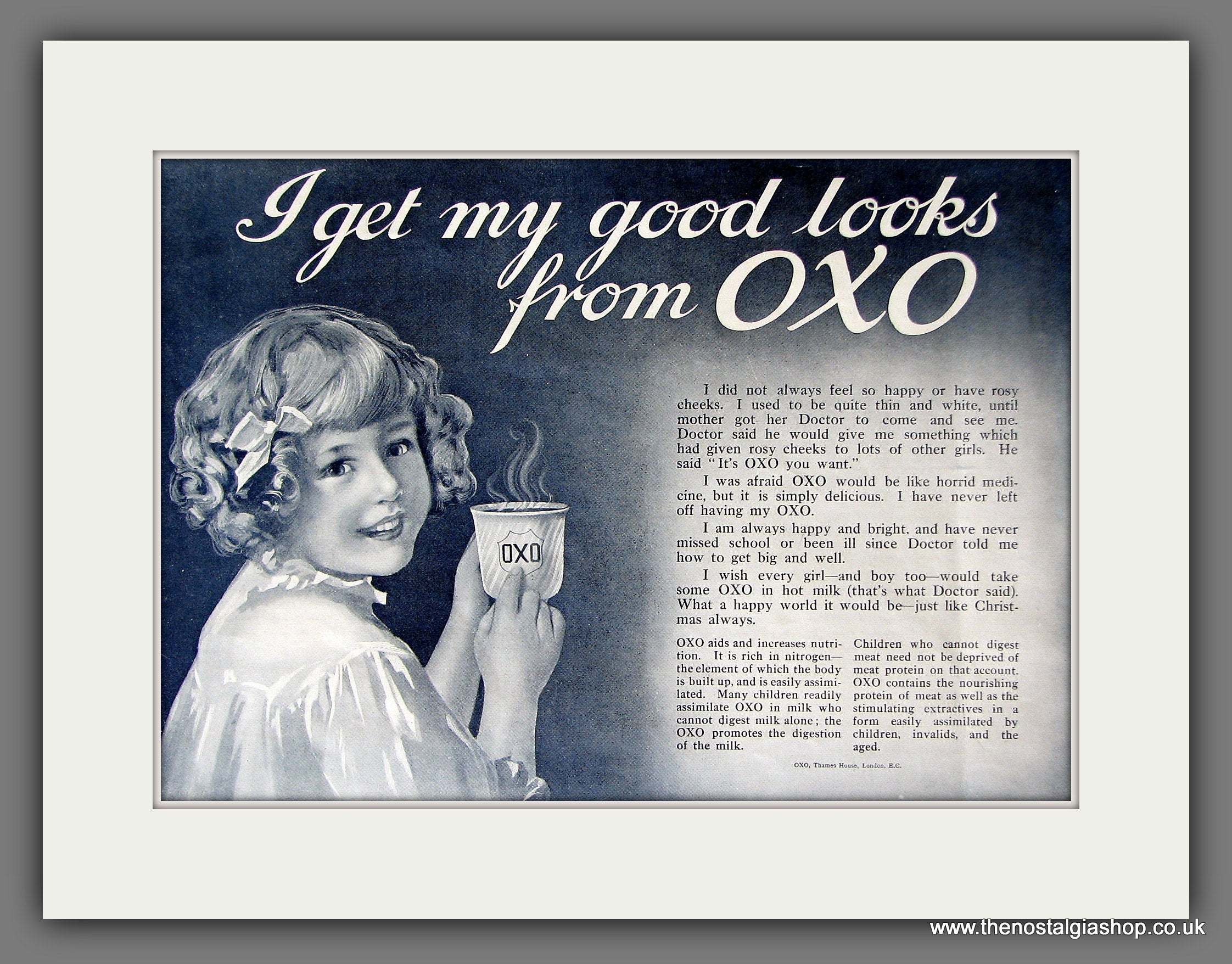 OXO. Original Advert 1914 (ref AD55540) – The Nostalgia Shop