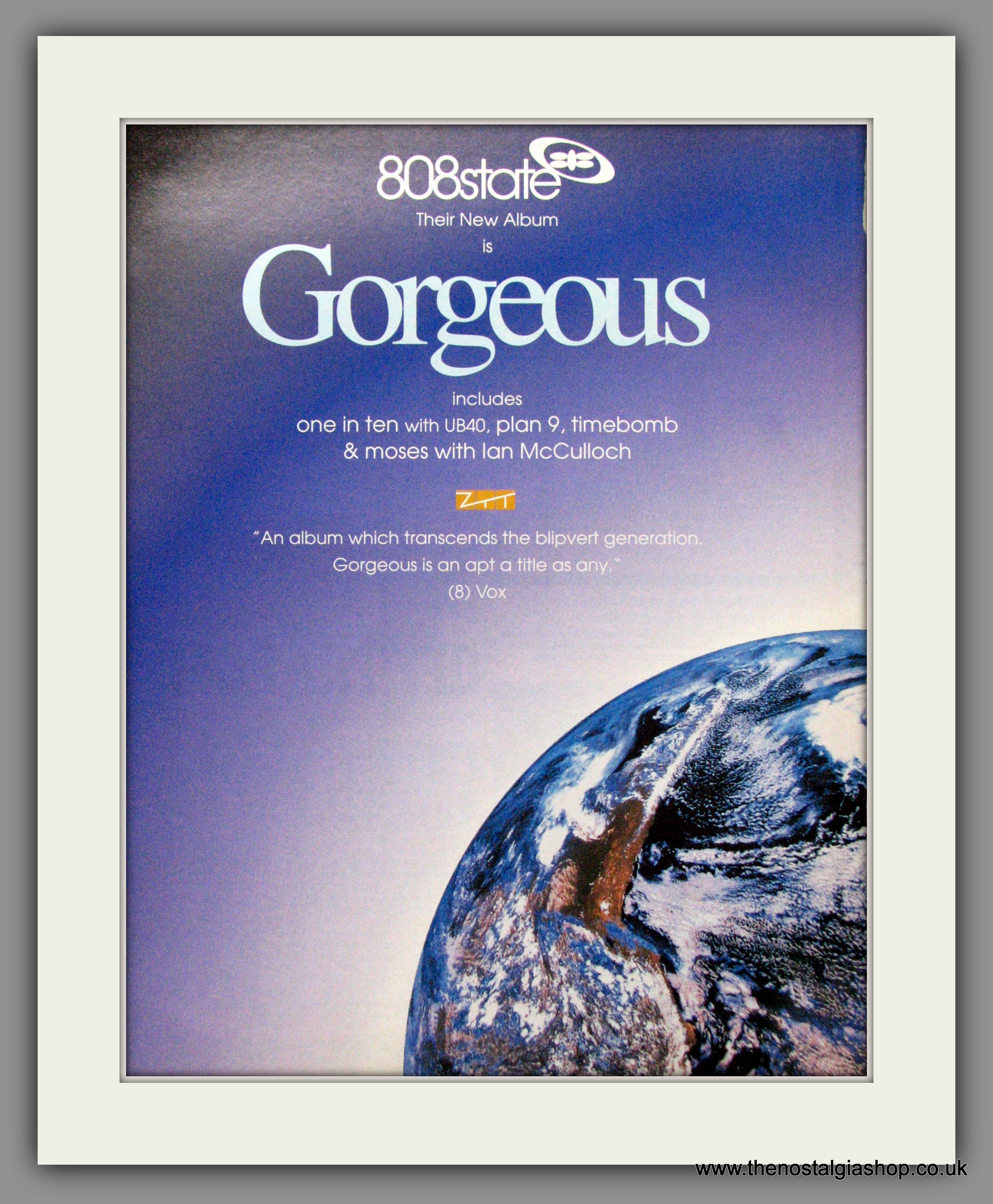 808 State. Gorgeous. Original Advert 1993 (ref AD50237) – The Nostalgia ...