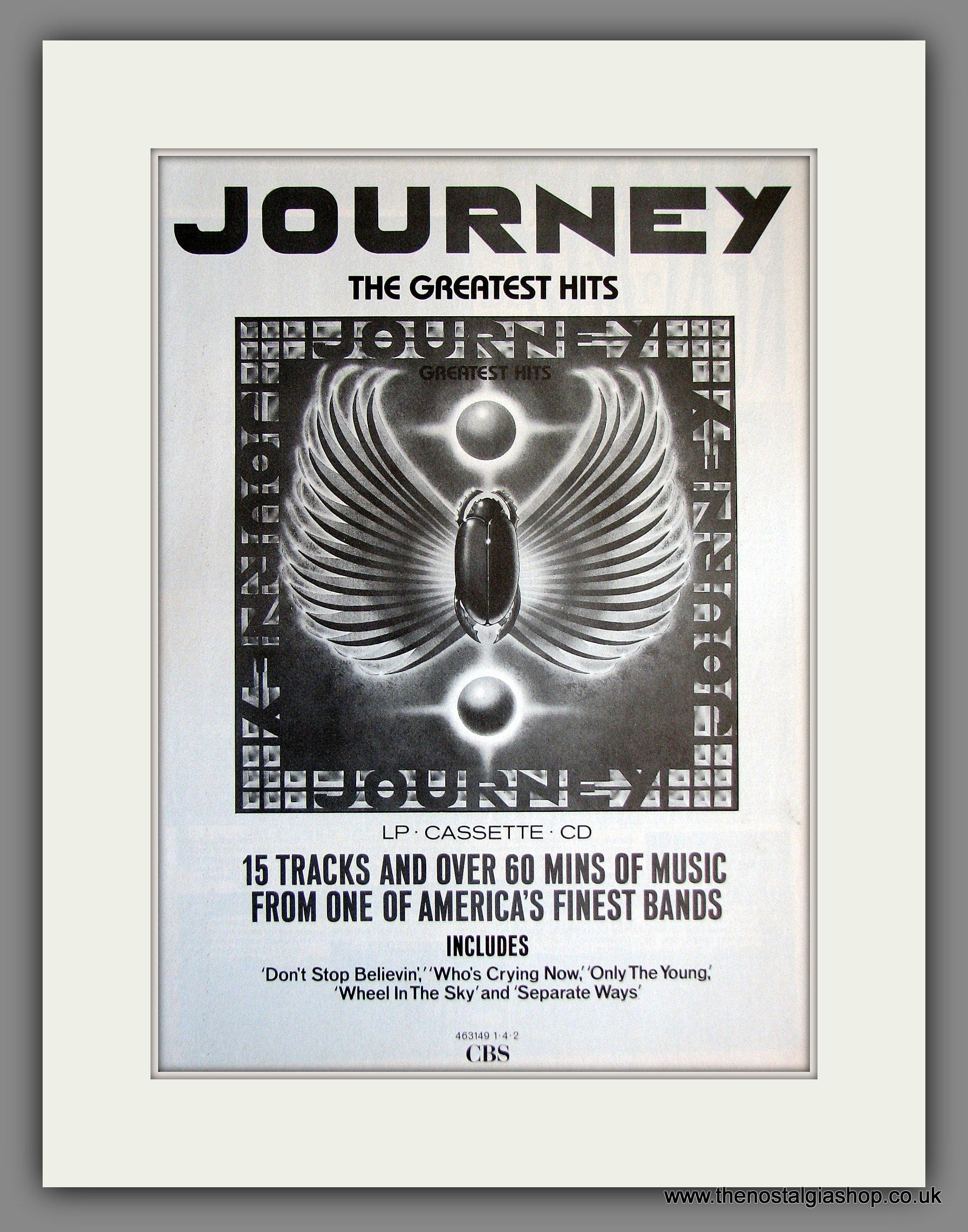Journey Greatest Hits. Vintage Advert 1988 (ref AD55710) – The ...