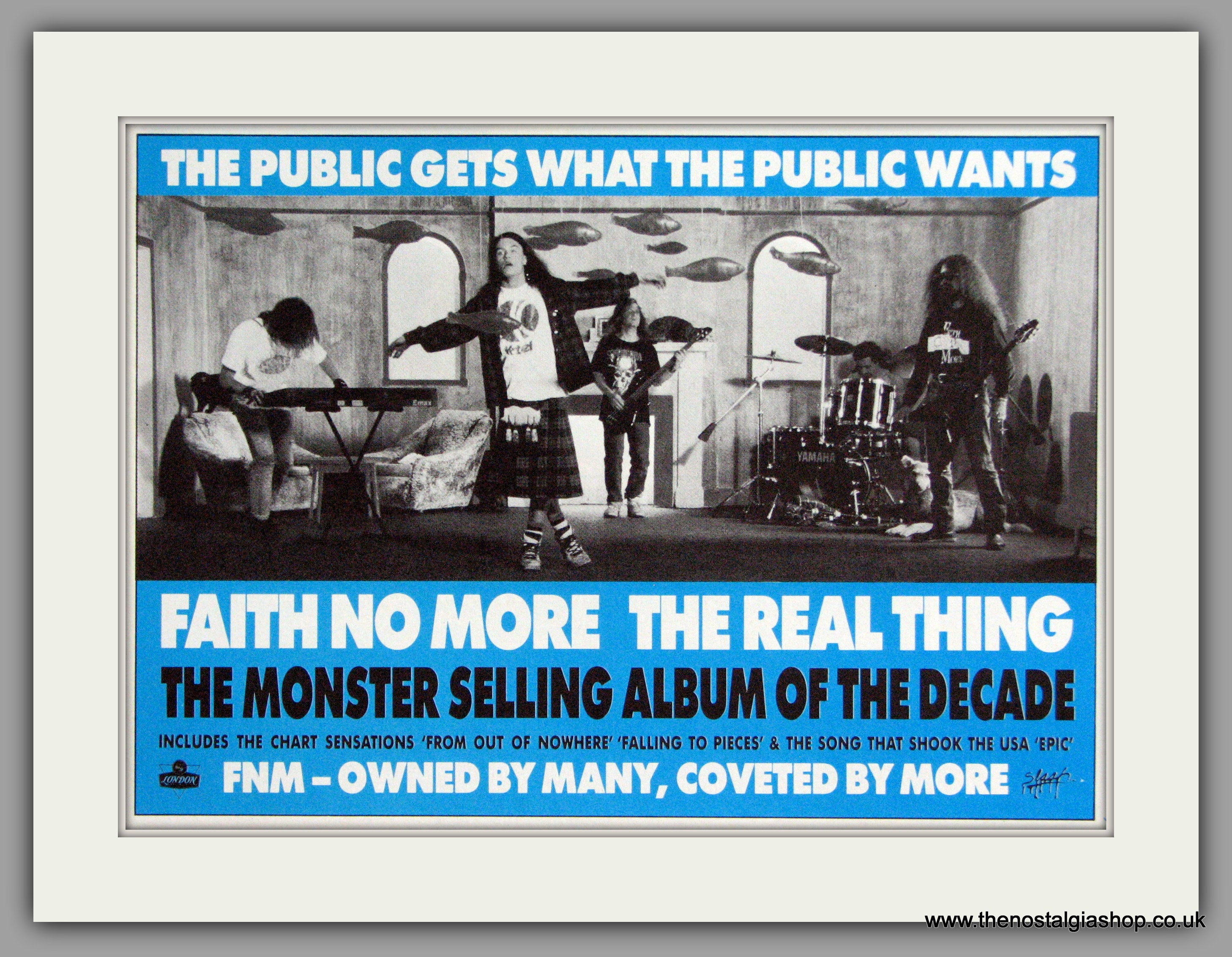 Faith No More, The Real Thing - Album of The Decade. Original Advert 1 ...