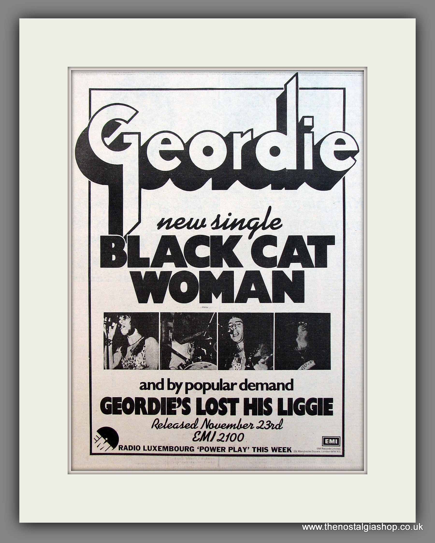 Geordie Black Cat Woman. Original Vintage Advert 1973 (ref AD13229 ...