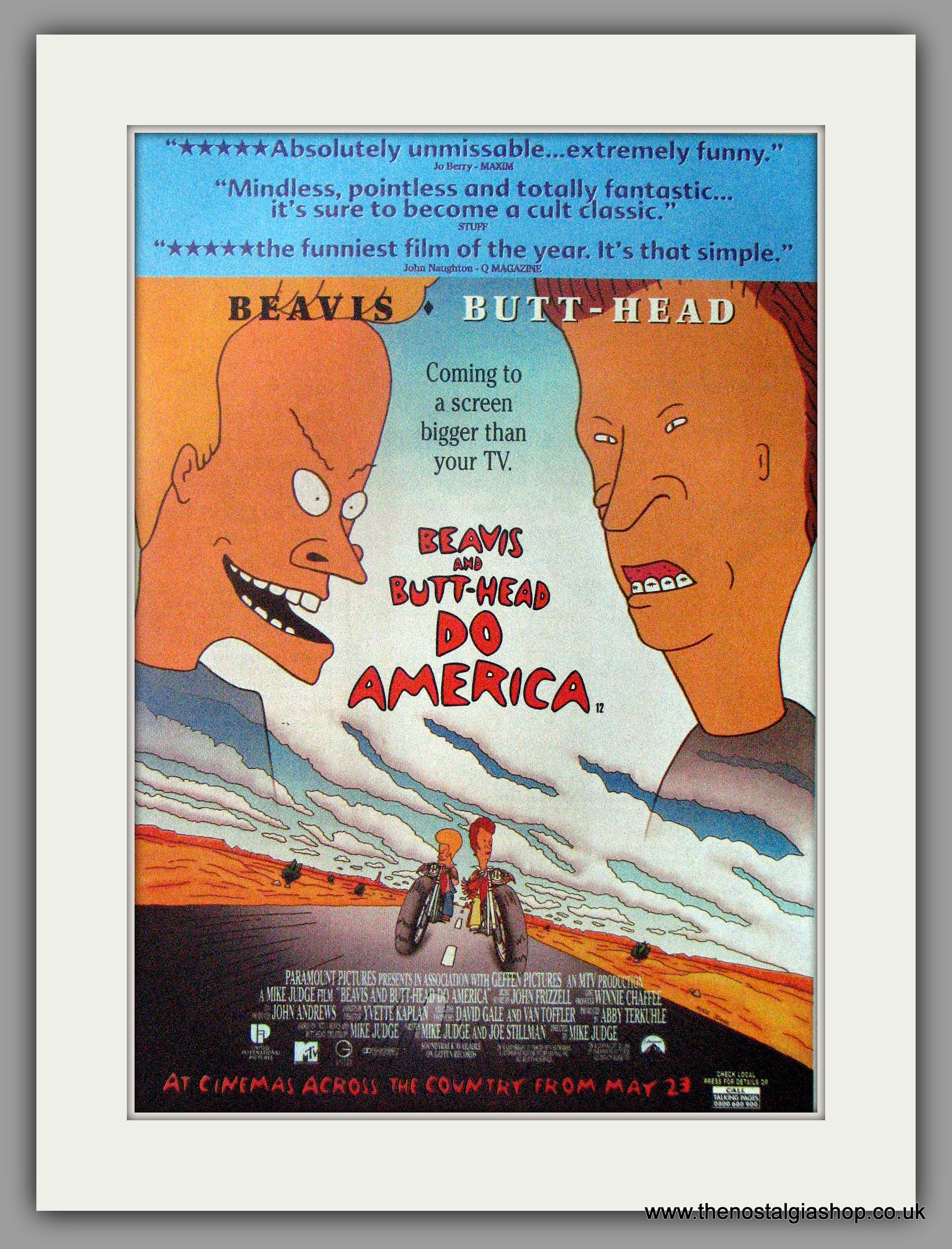 Beavis And Butt-Head Do America. Original Advert 1997 (ref AD50580 ...