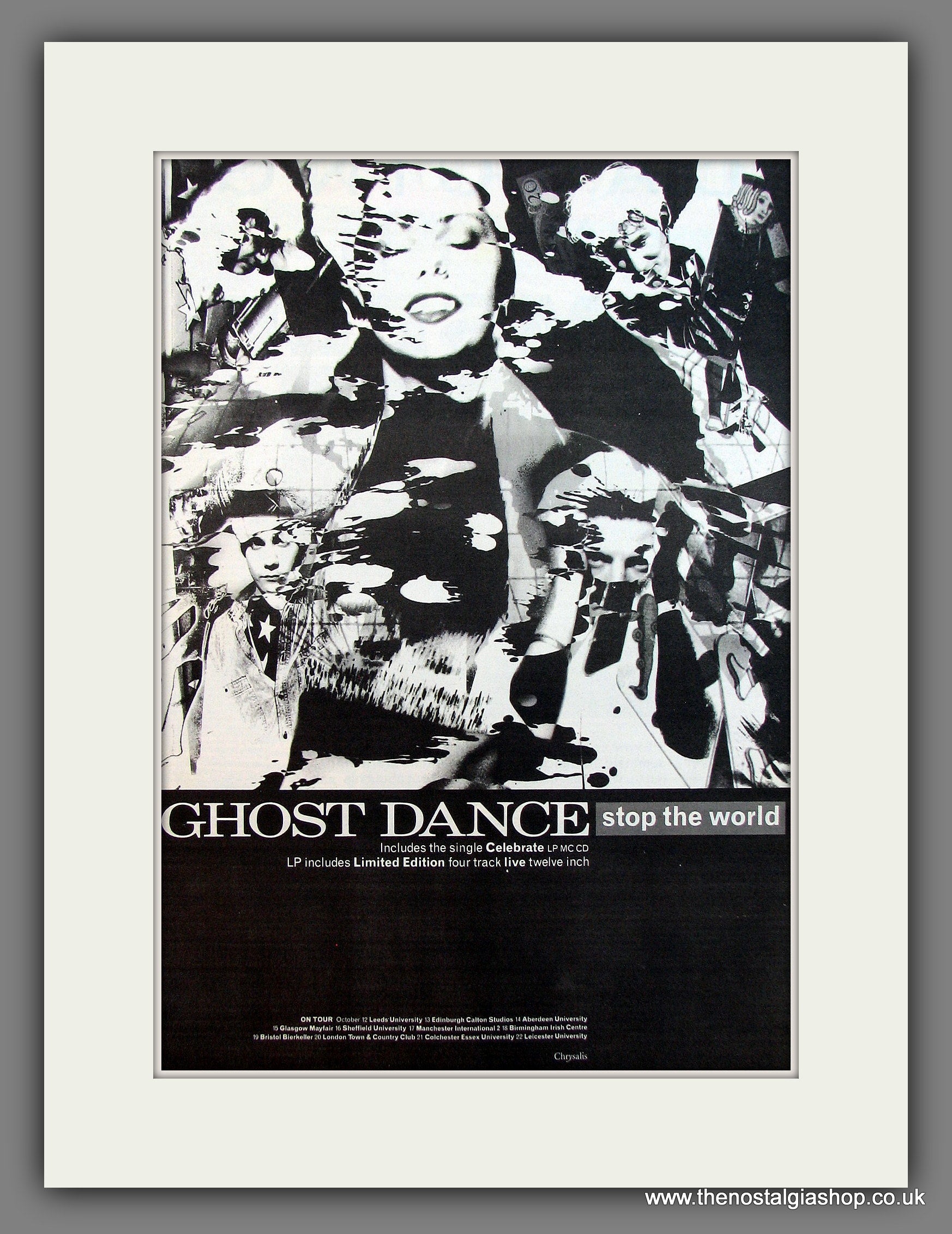 Ghost Dance Stop The World. Original Vintage Advert 1989 (ref AD13263 ...