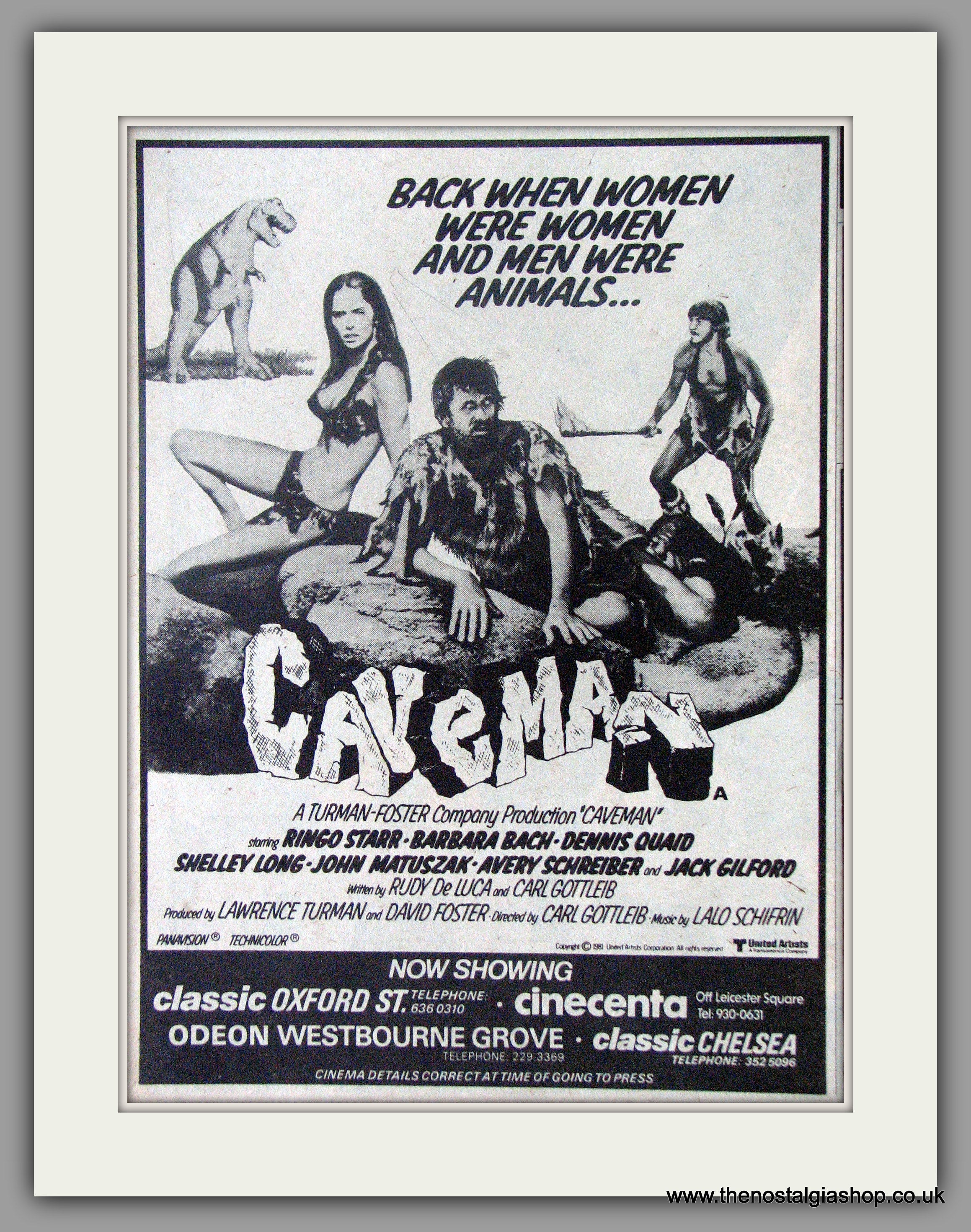 Caveman. Original Advert 1981 advert (AD50625) – The Nostalgia Shop