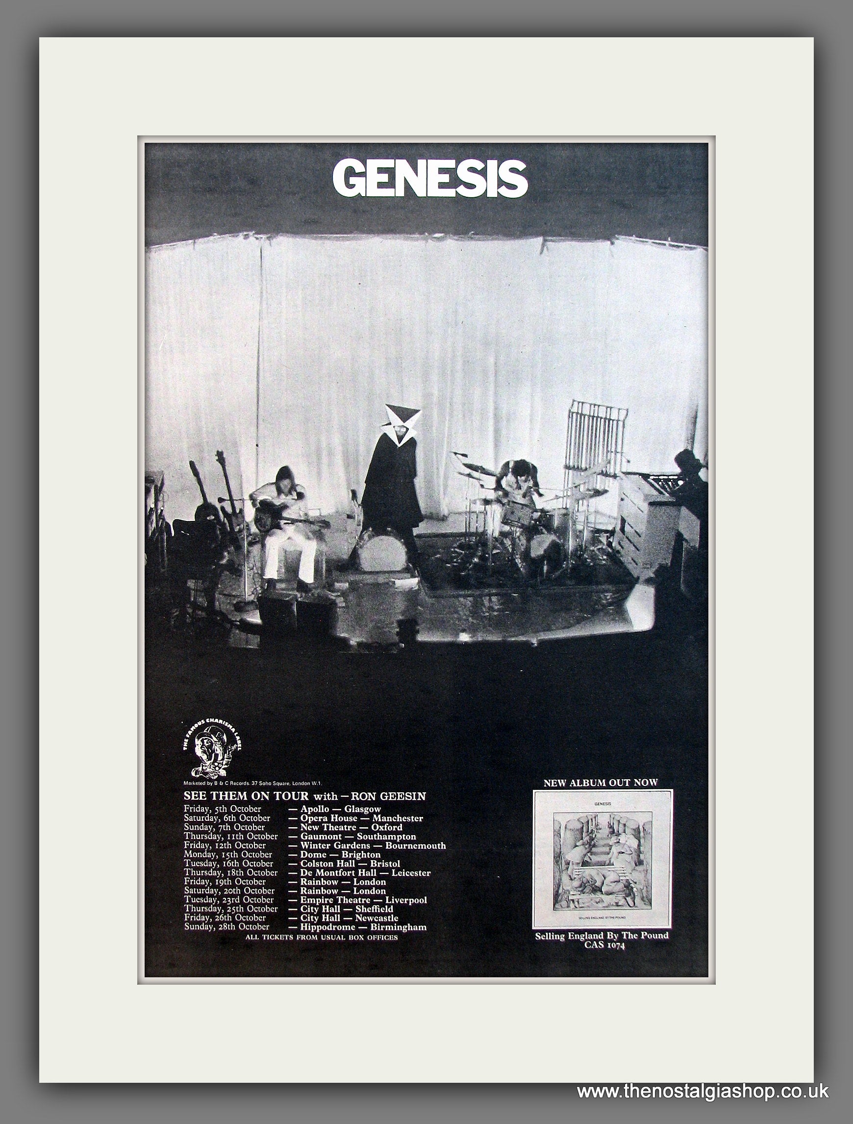 Genesis On Tour. Original Vintage Advert 1973 (ref AD13323) – The ...