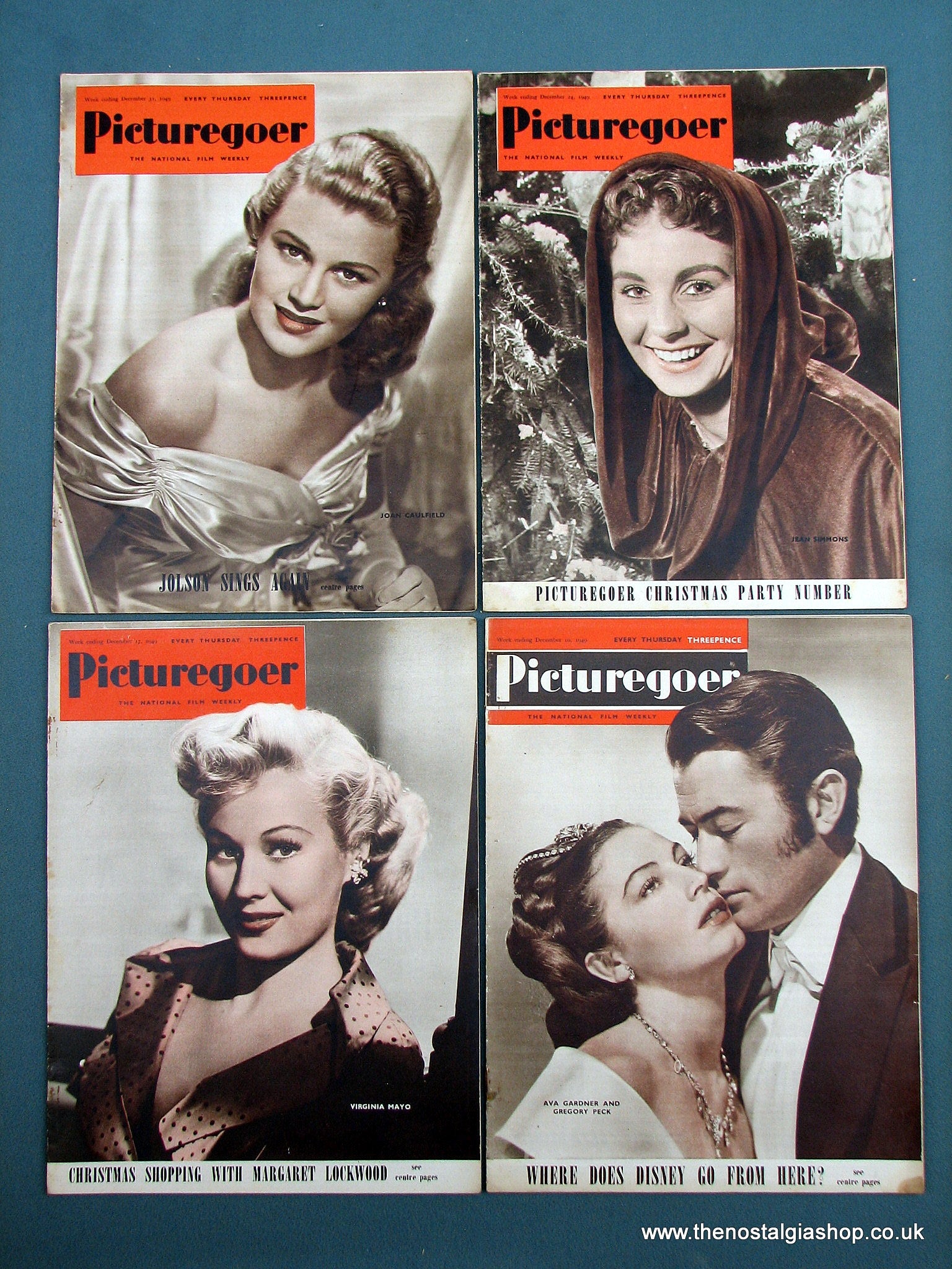 Picturegoer Magazine. Lot of 4 From 1949. (M187) – The Nostalgia Shop