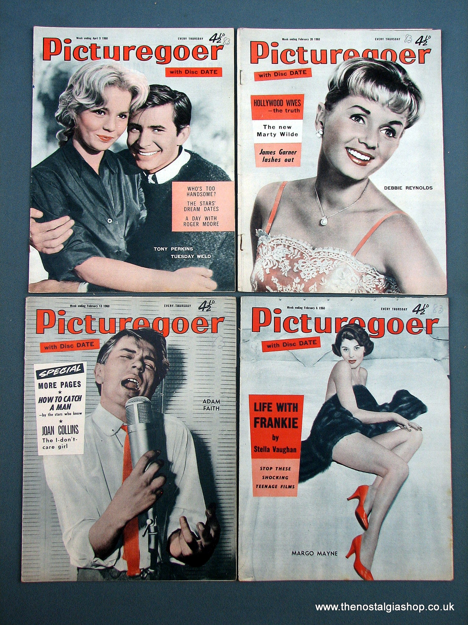 Picturegoer Magazine. Lot of 4 From 1960. (M188) – The Nostalgia Shop