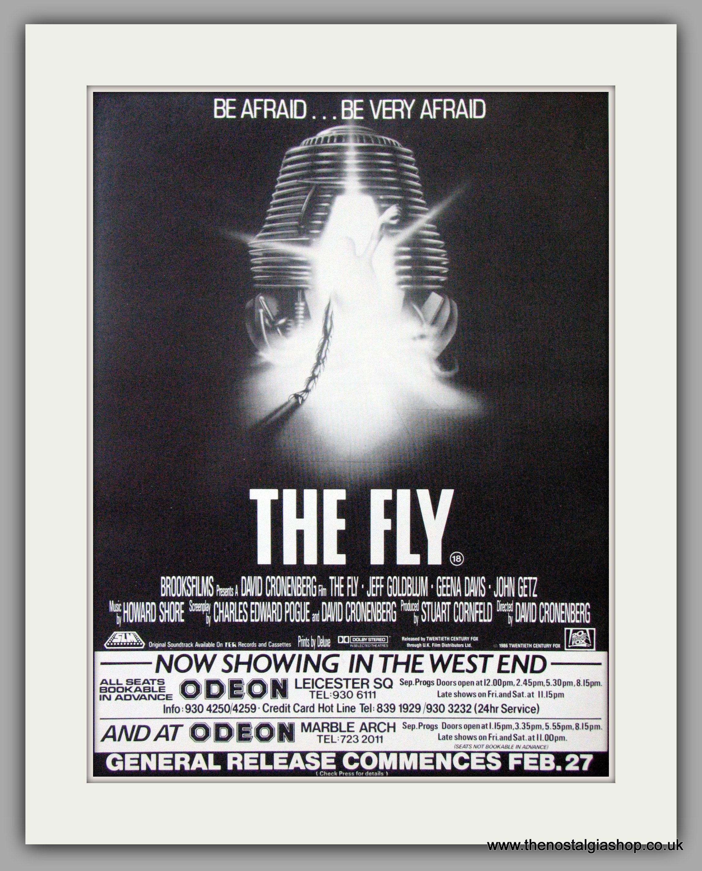 The Fly. Original Advert 1987 (AD50767) – The Nostalgia Shop