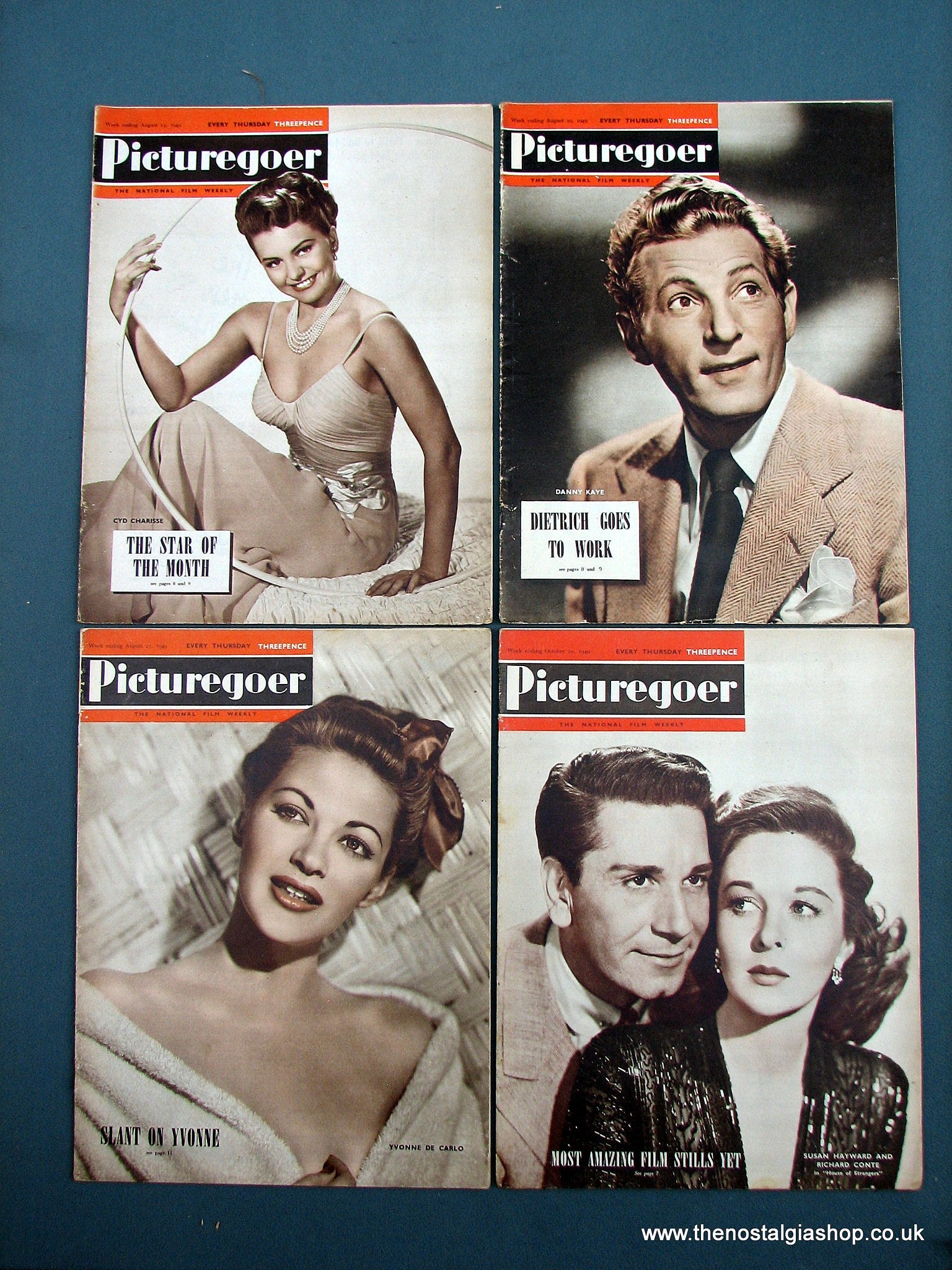 Picturegoer Magazine. Lot of 4 From 1949. (M198) – The Nostalgia Shop