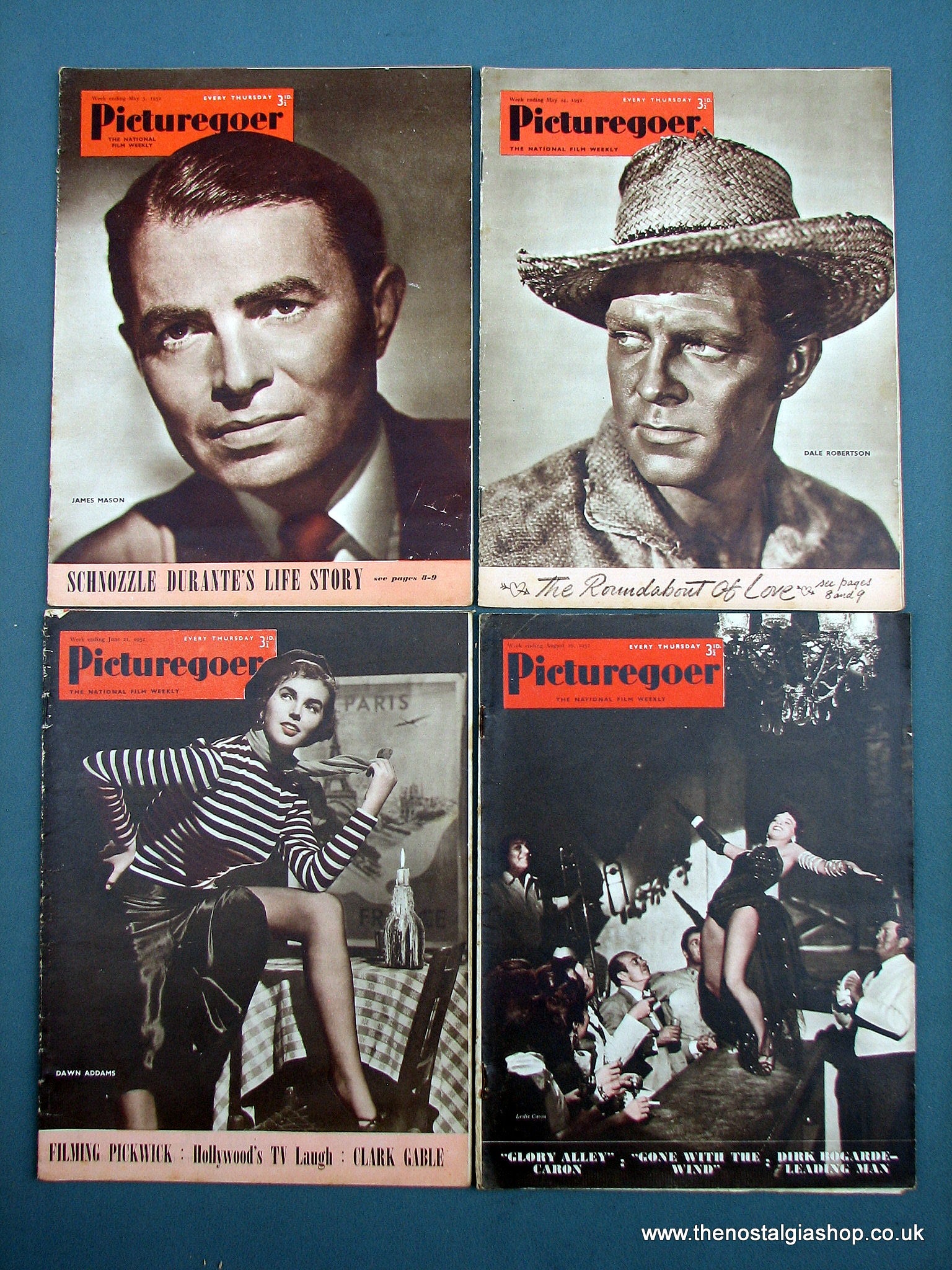 Picturegoer Magazine. Lot of 4 From 1952. (M199) – The Nostalgia Shop