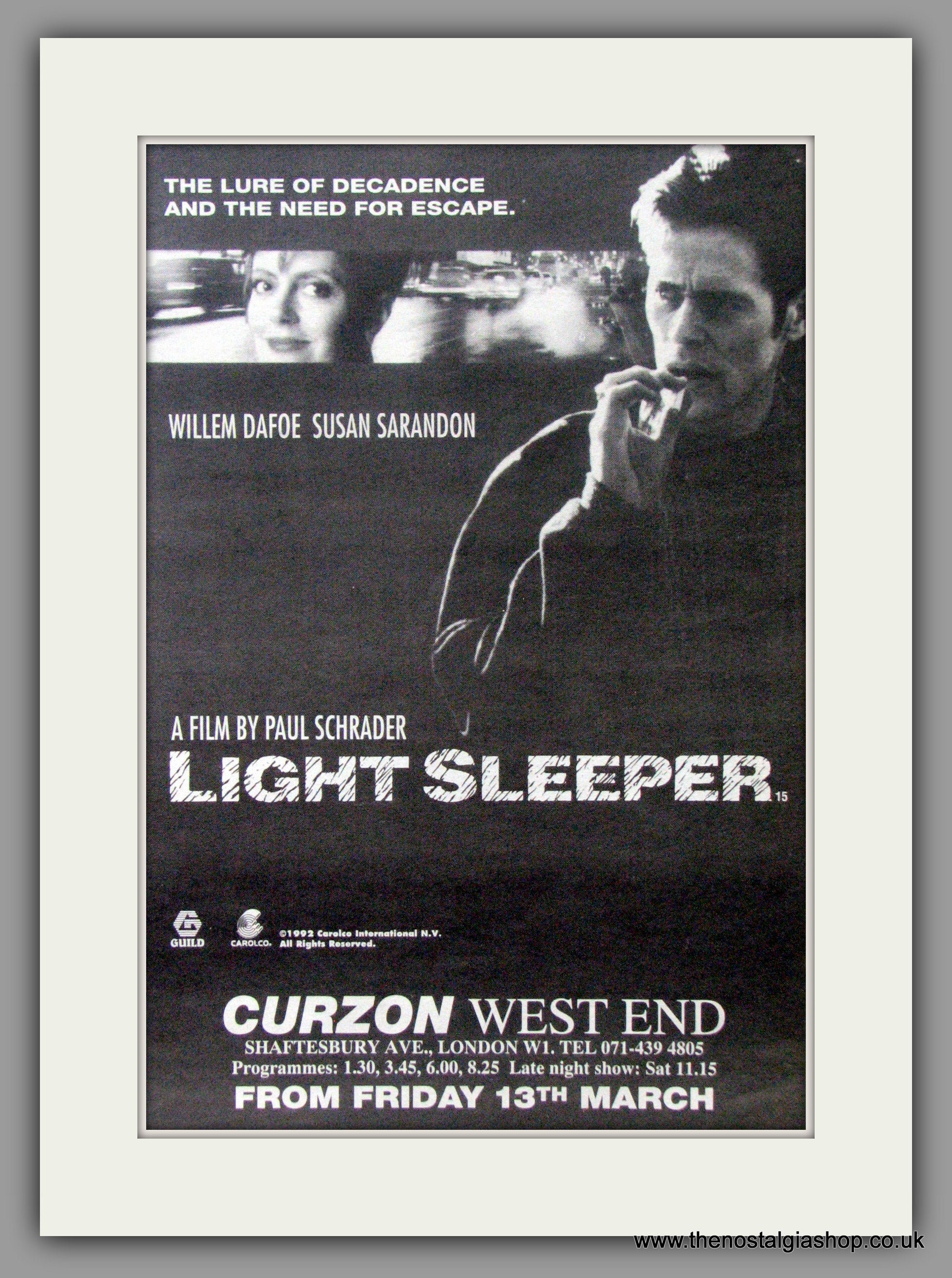 Light Sleeper. Original Advert 1992 (ref AD51017) – The Nostalgia Shop