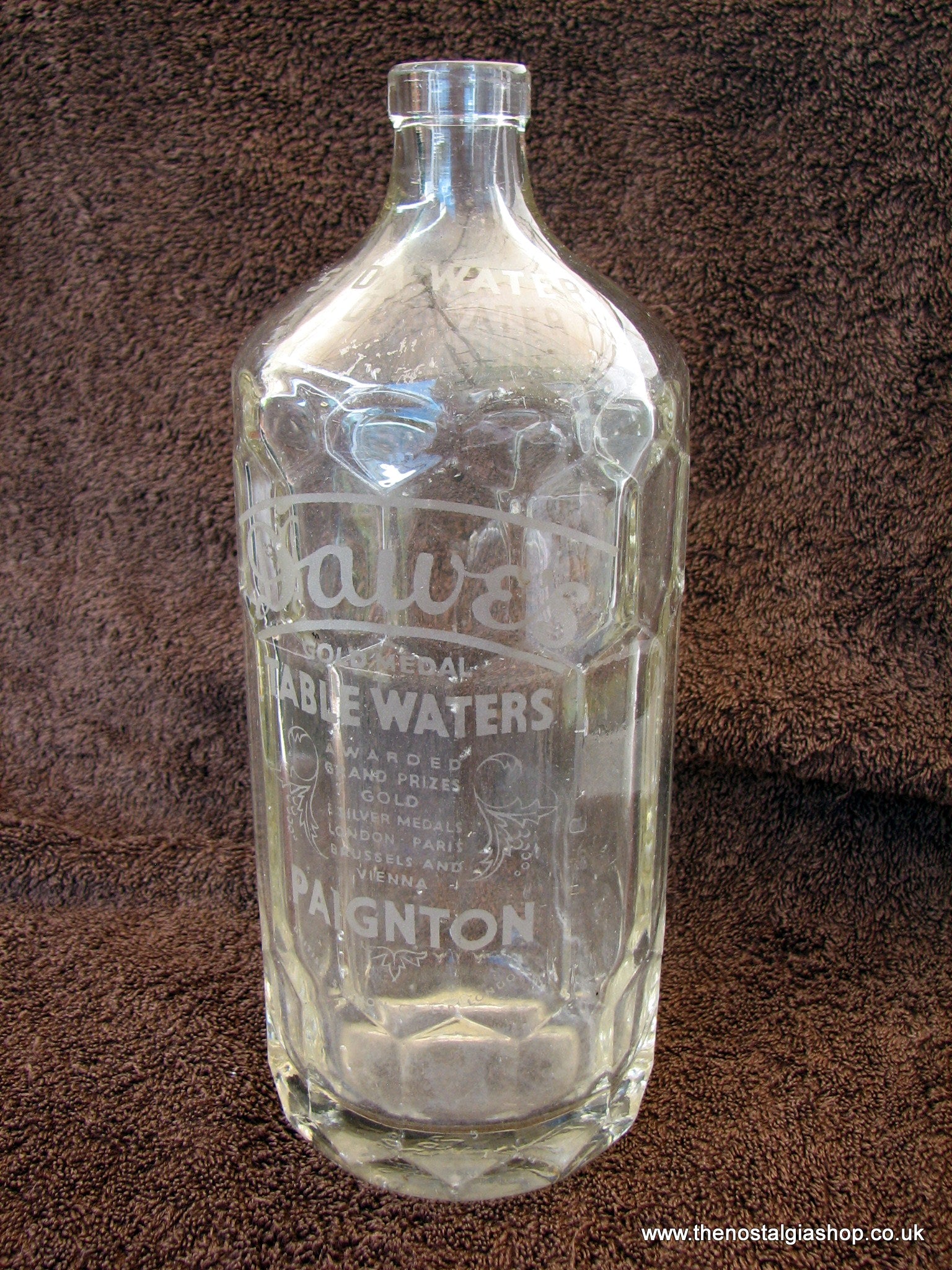 Glass Soda Water Bottle. Dawes Table Waters, Paignton. (ref Nos125 ...
