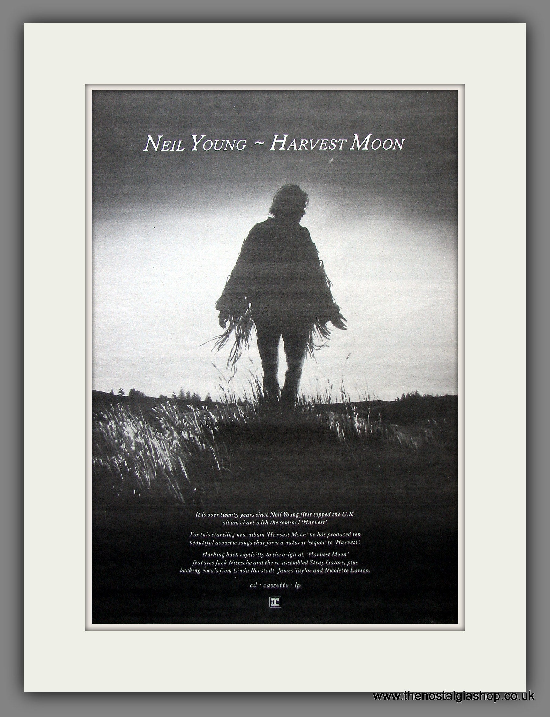 Neil Young. Harvest Moon. Original Vintage Advert 1992 (ref AD13163 ...