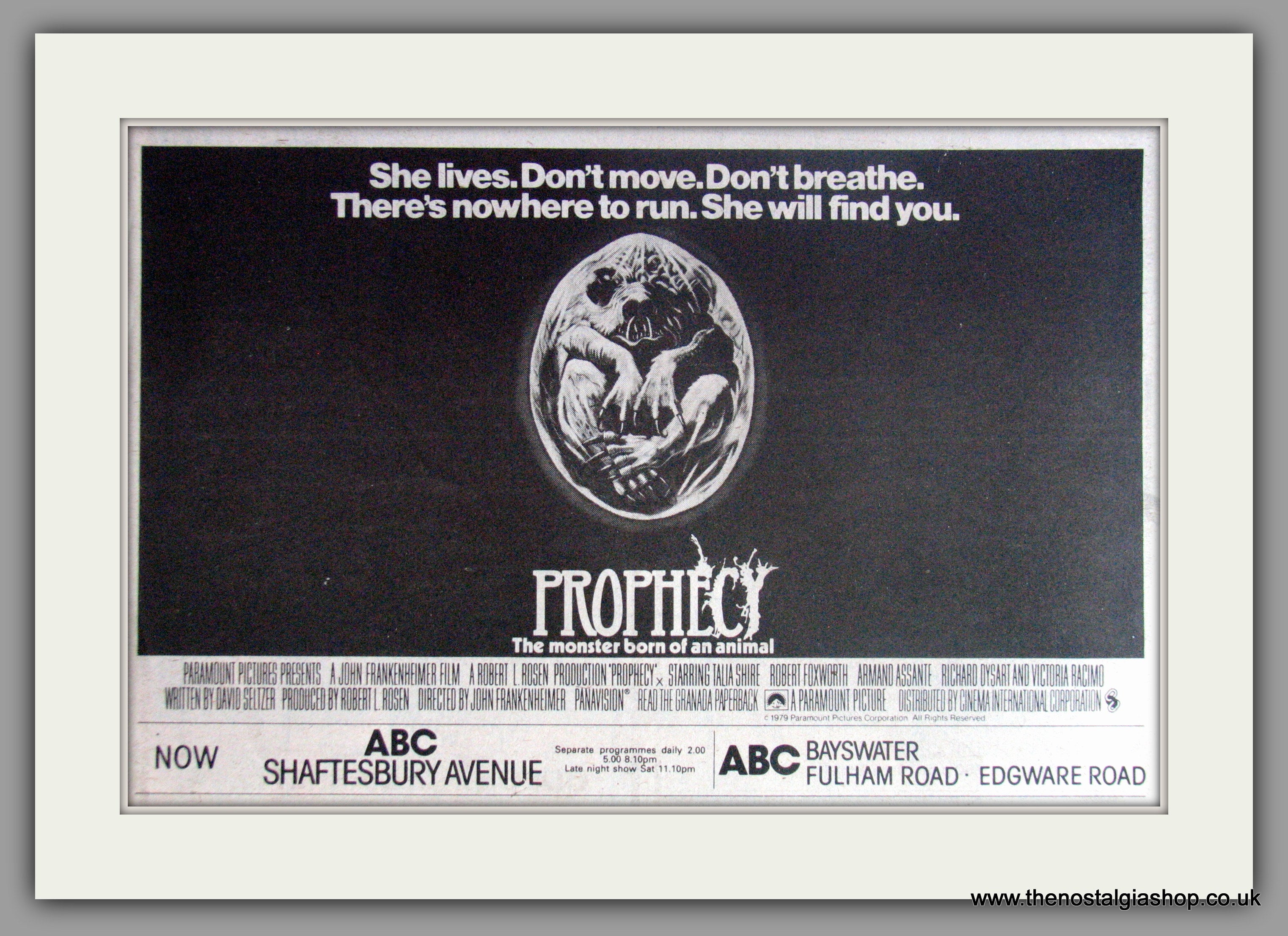 Prophecy. Original Advert 1979 (ref AD51442) – The Nostalgia Shop