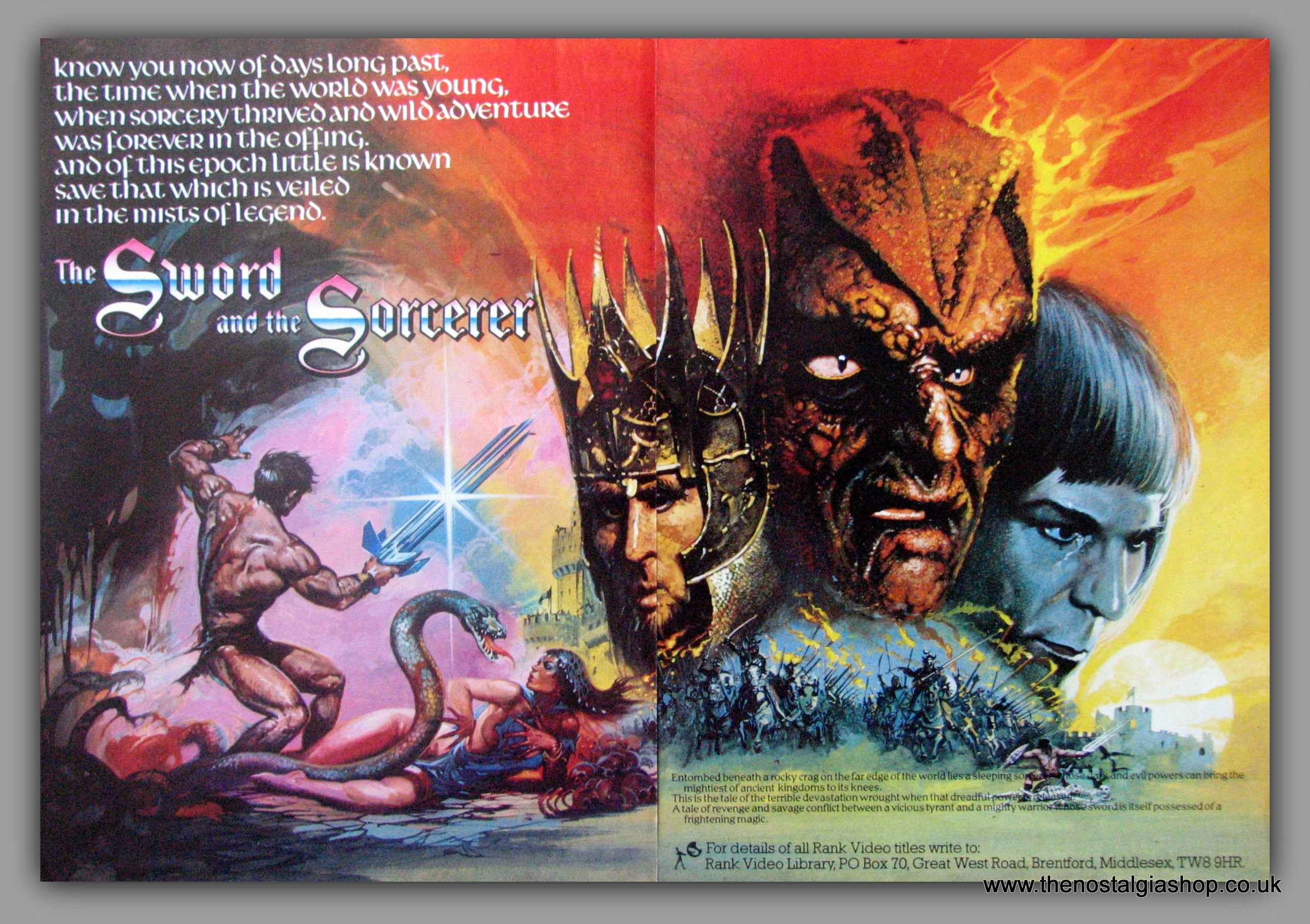 Sword And The Sorcerer (The). Double Original Advert 1983 (ref AD51765 ...